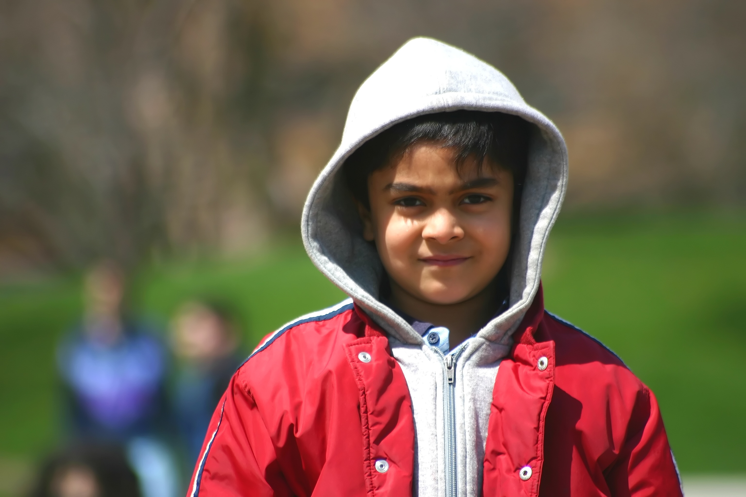 Portrait of child on the street free image download