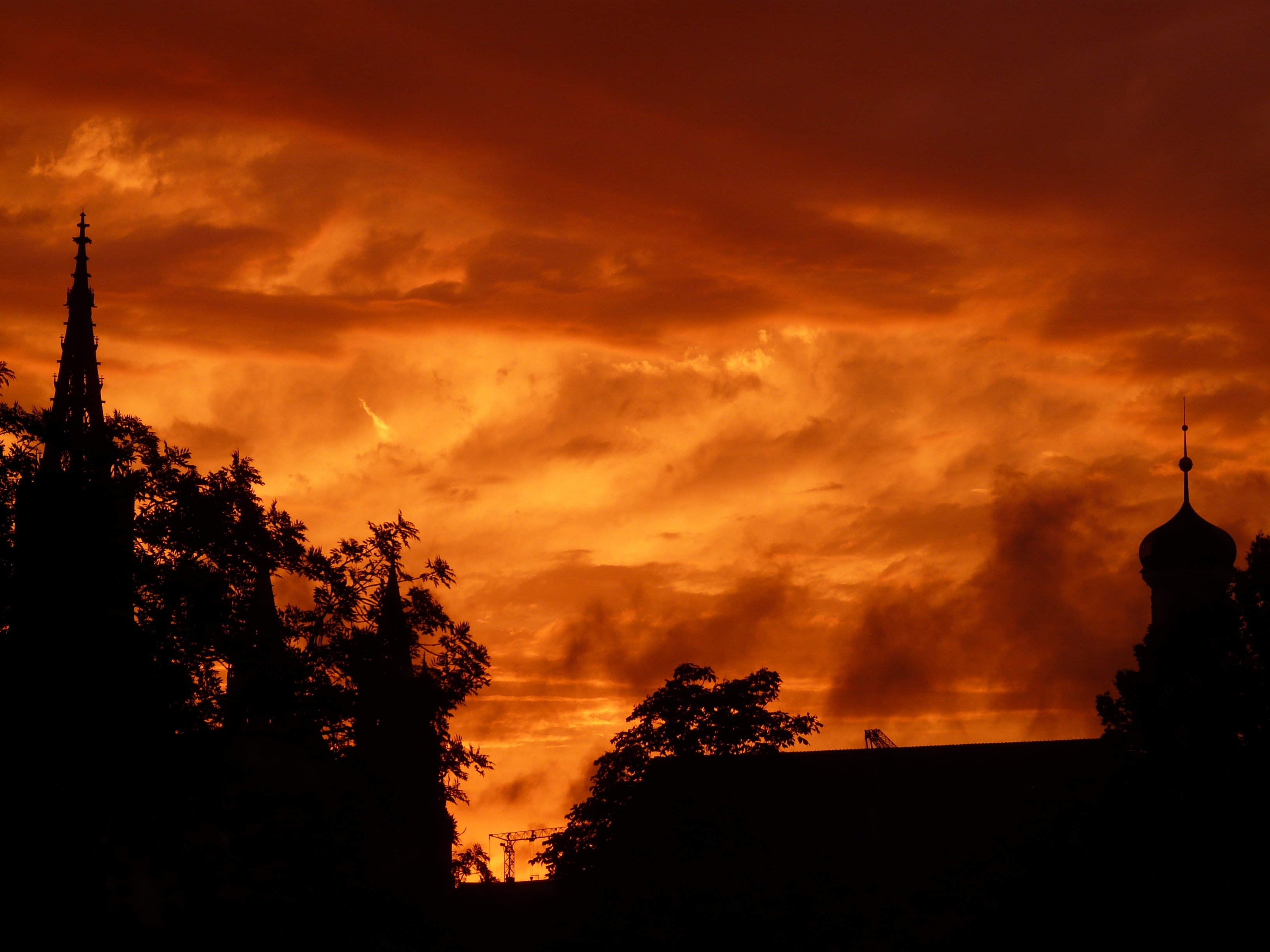 Church at Sunset Afterglow free image download