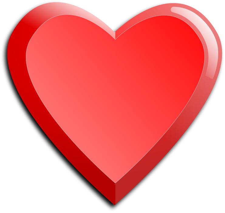 Heart red love valentine embossed free image download