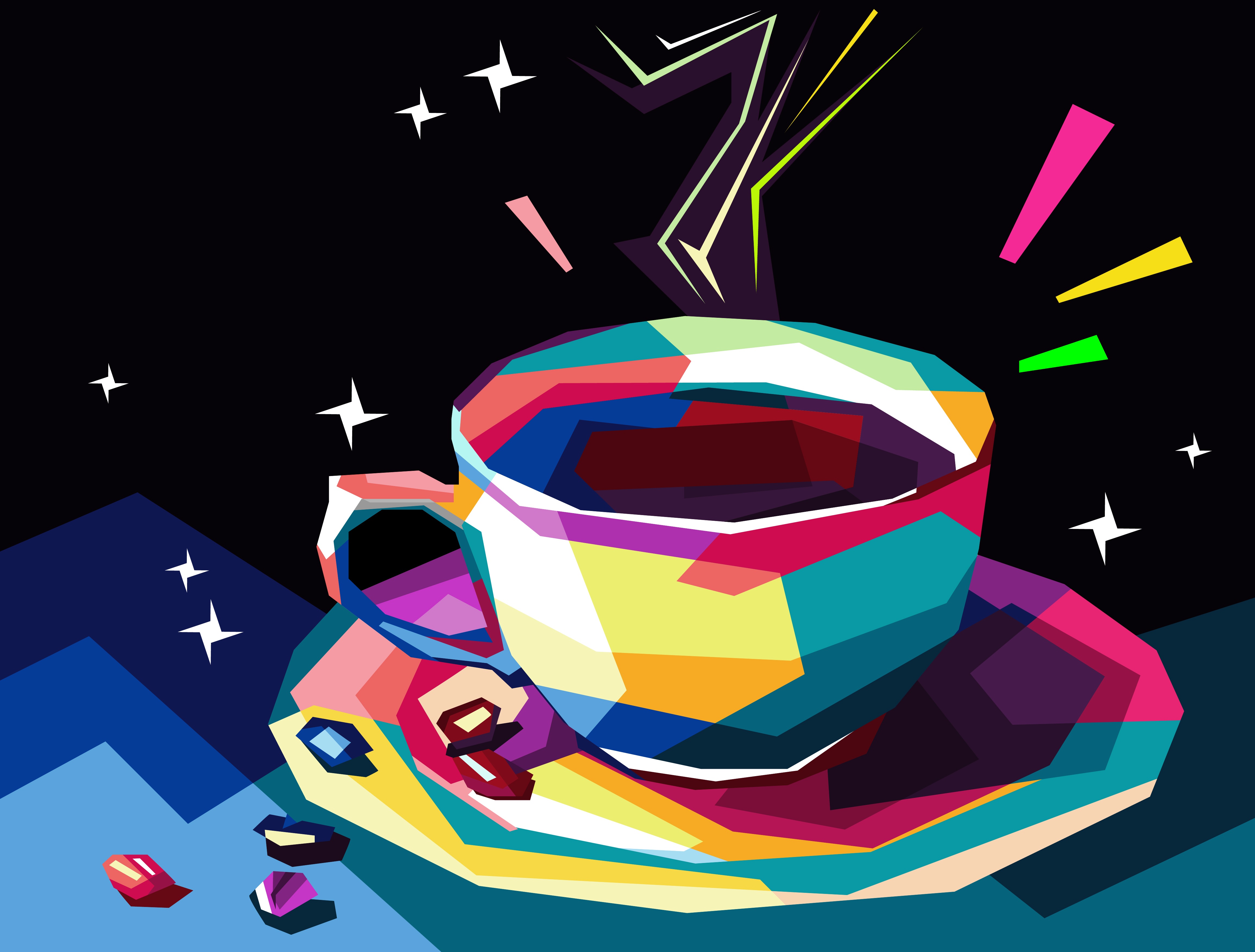 Geometric pattern coffee cup free image download