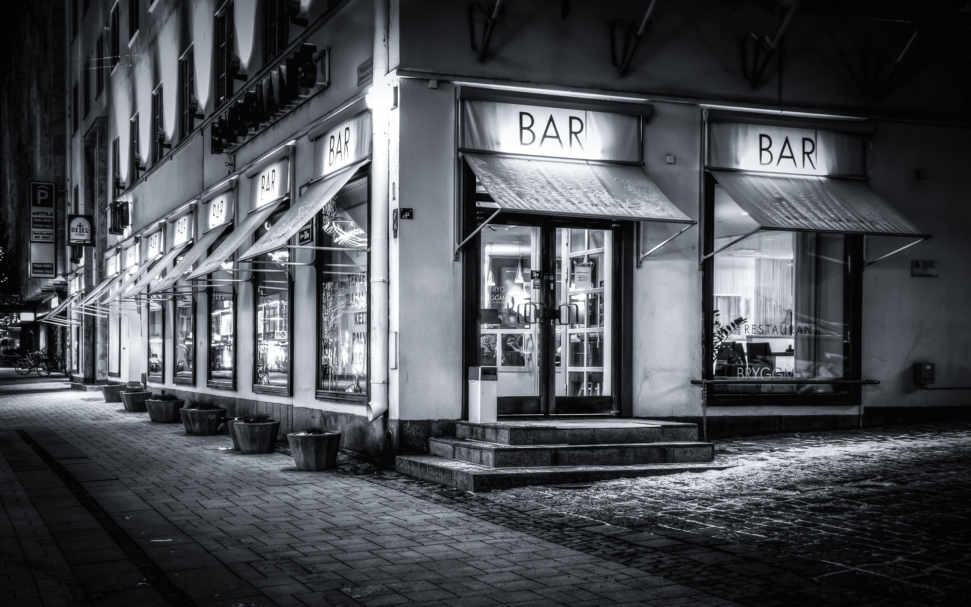 Restaurant Coffee Shop at Night free image download