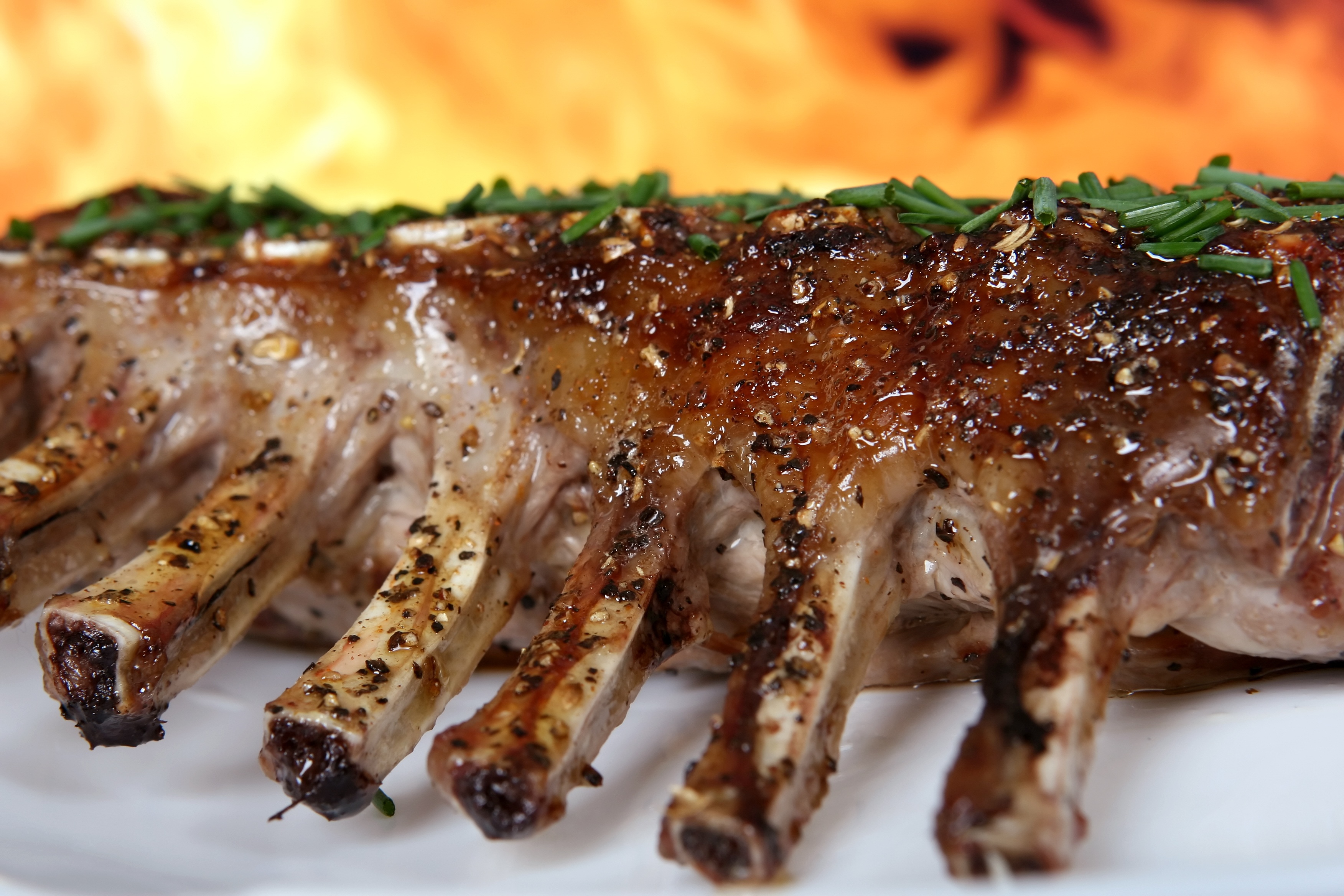 Grilled lamb with ribs free image download