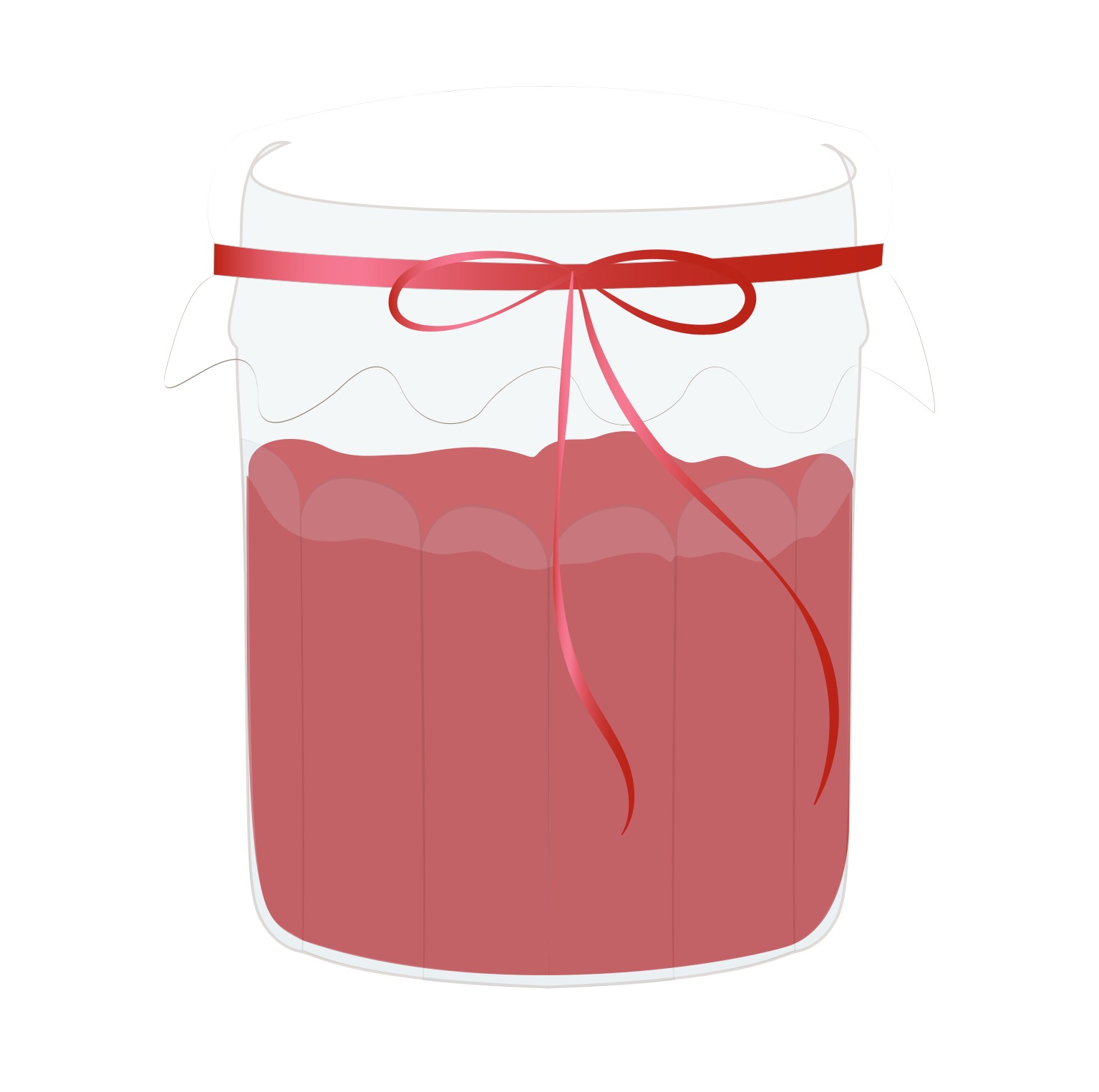 Cartoon pot red jam strawberry free image download