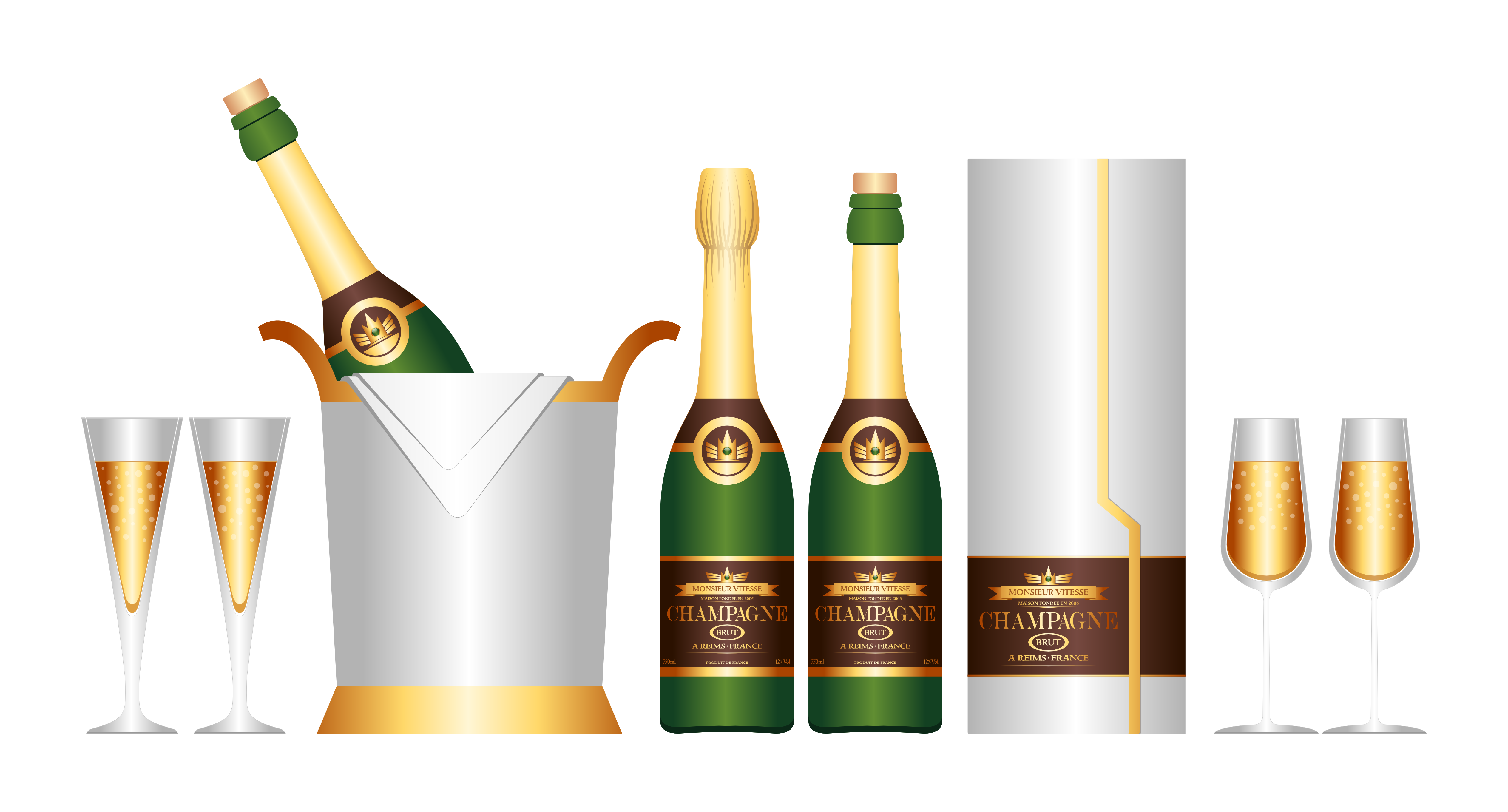 Champagne set drink set champagne free image download