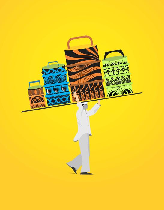 Mumbai dabba tiffin man containers free image download