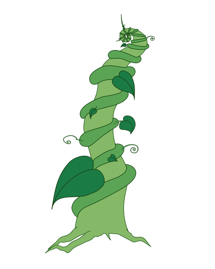 Beanstalk plant vegetable fat free image download