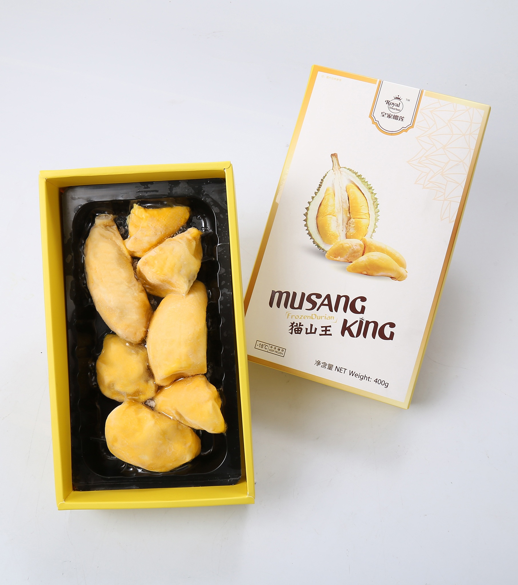 Yellow durian slices in box free image download
