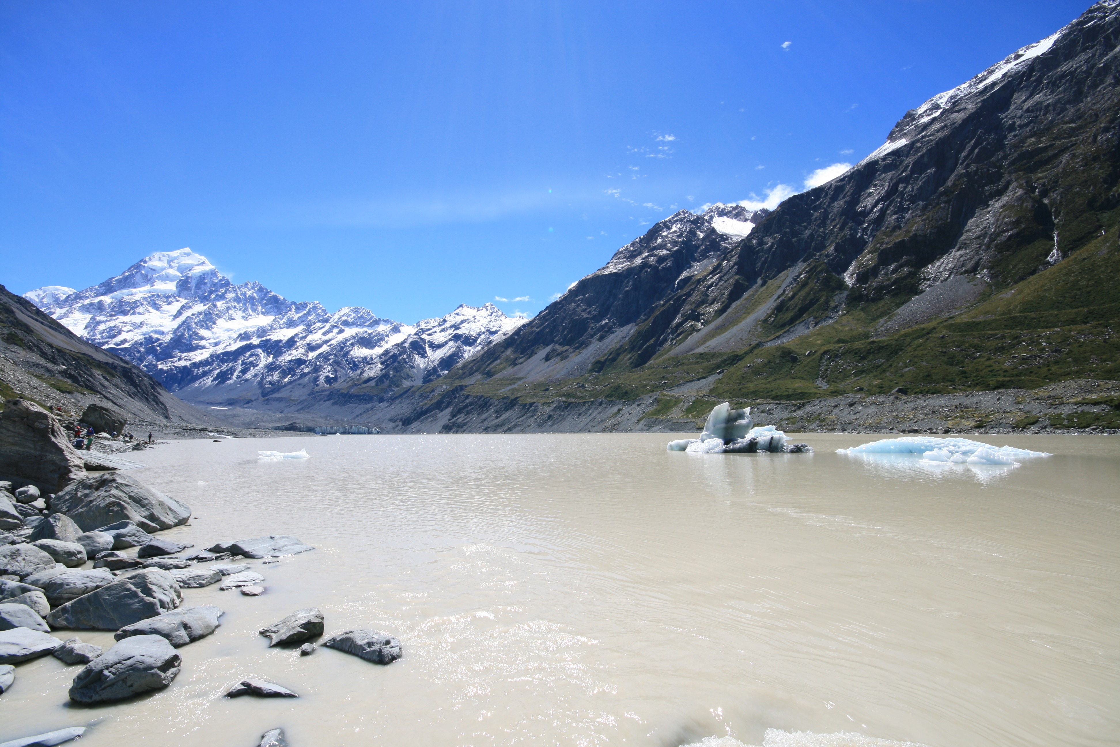 Glacier Mount Cook Lake free image download