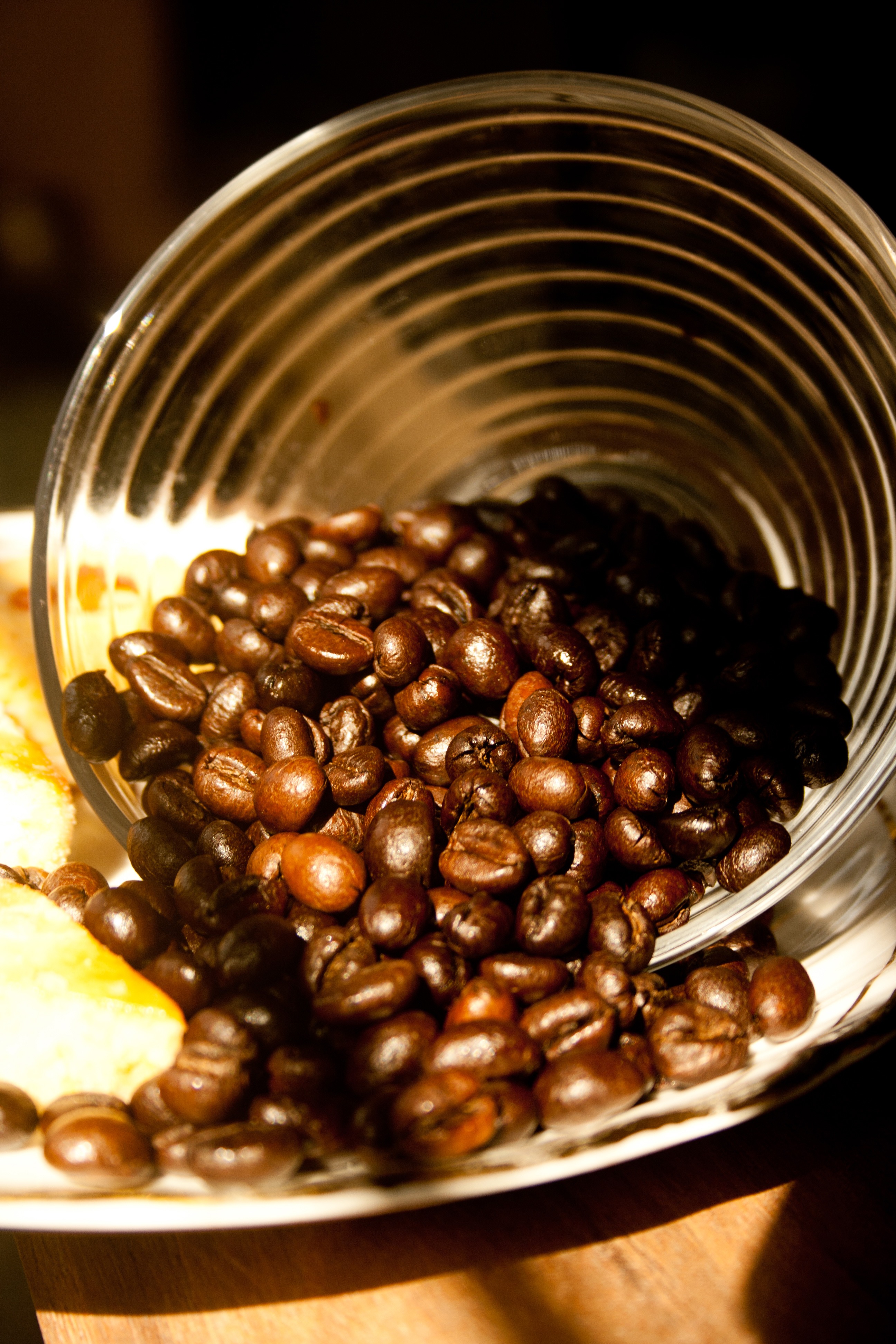 Brown Coffee Beans in metal can free image download