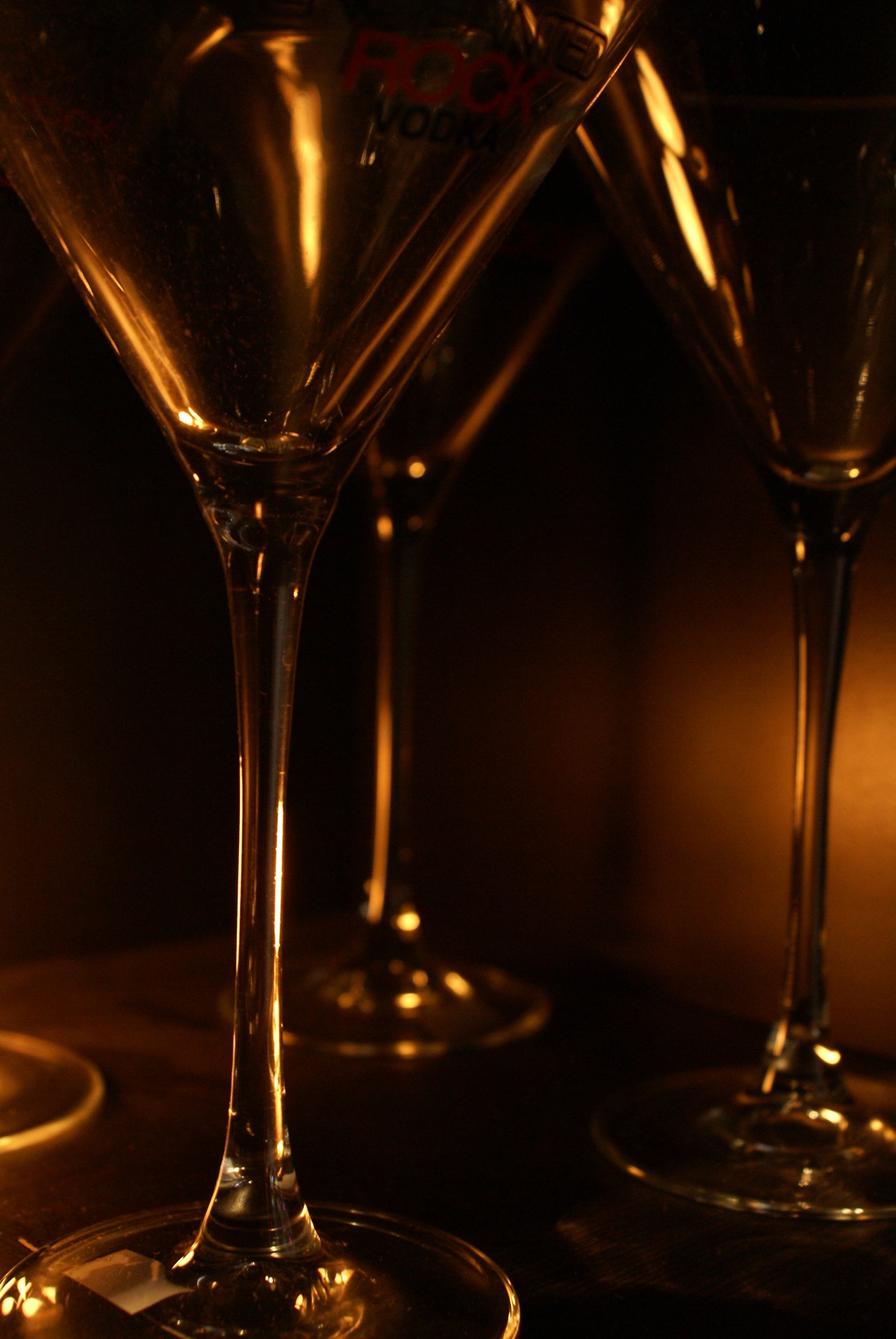 Glass on a black background free image download