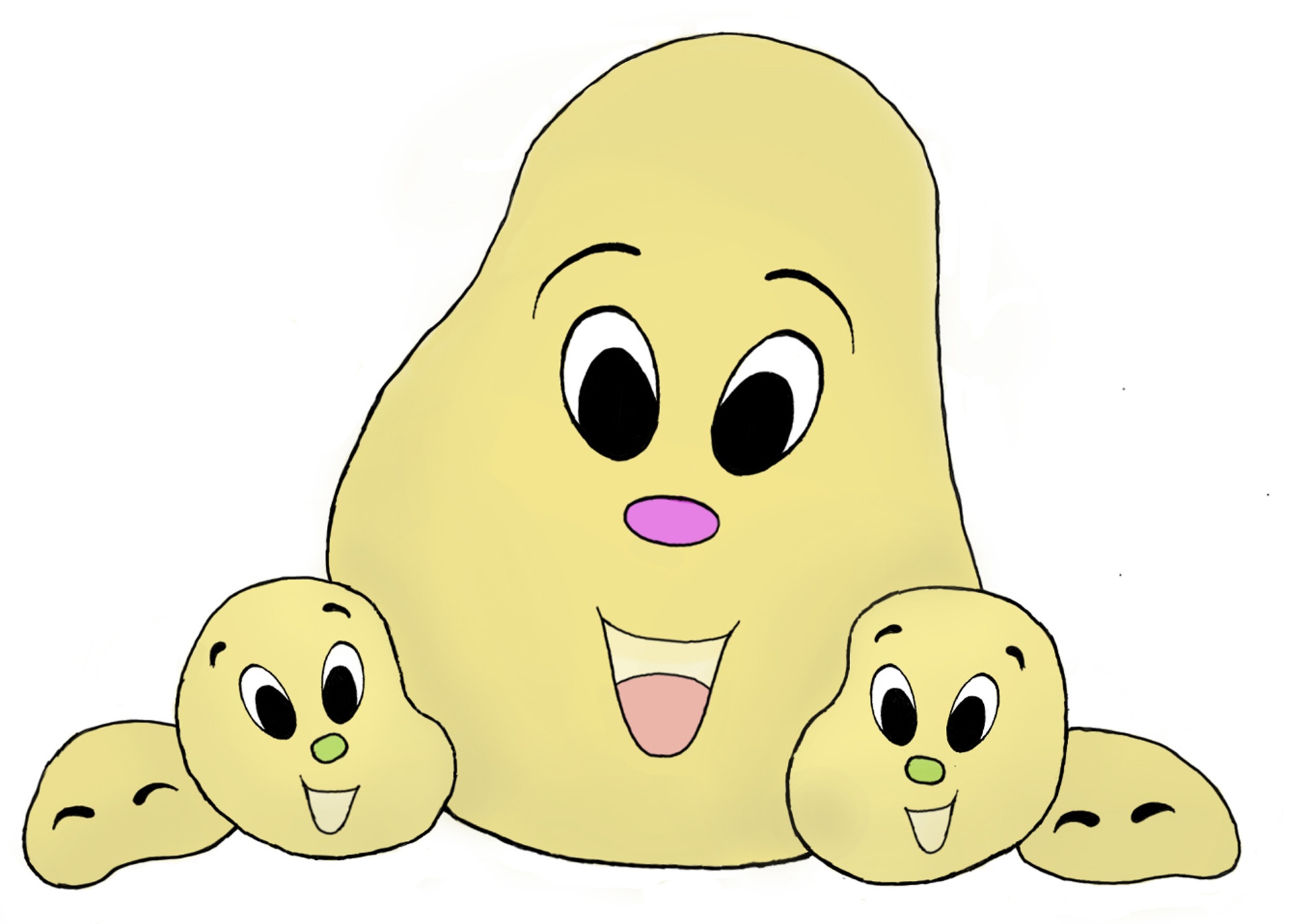 Cute potato face drawing free image download