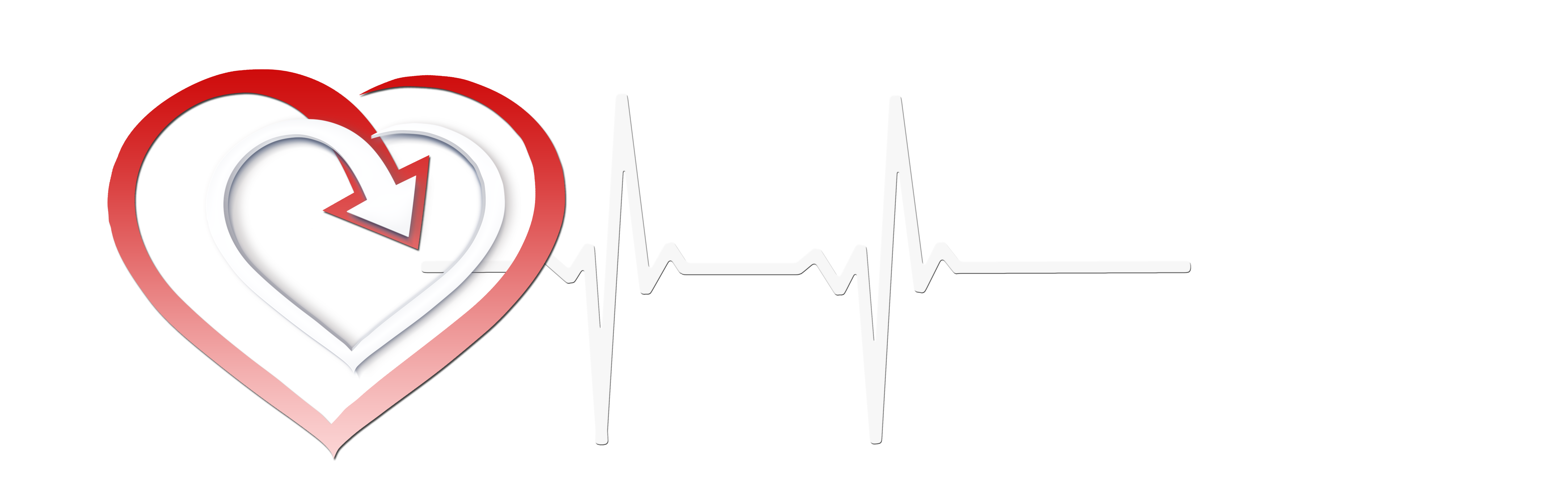 Drawn white cardiogram and heart silhouette free image download