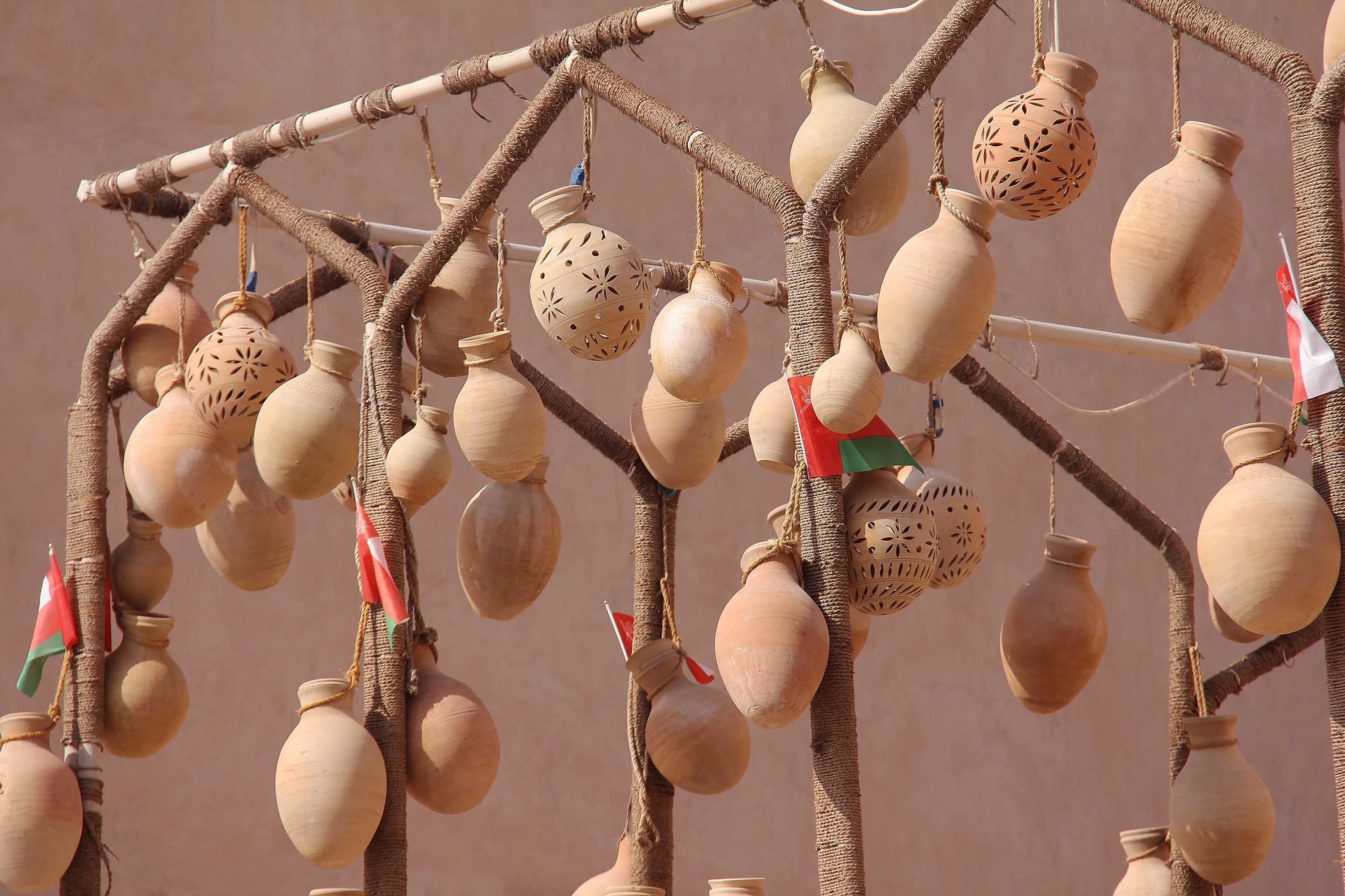Hanging pottery on the tree as a tradition free image download