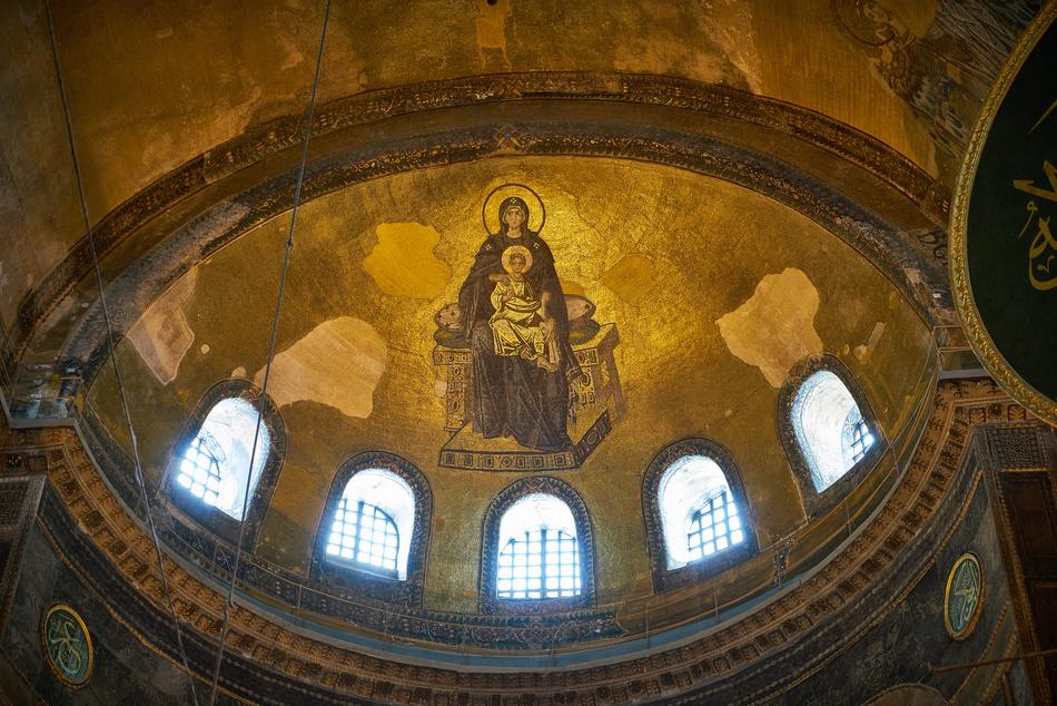 Illustrated dome of a church in Istanbul free image download
