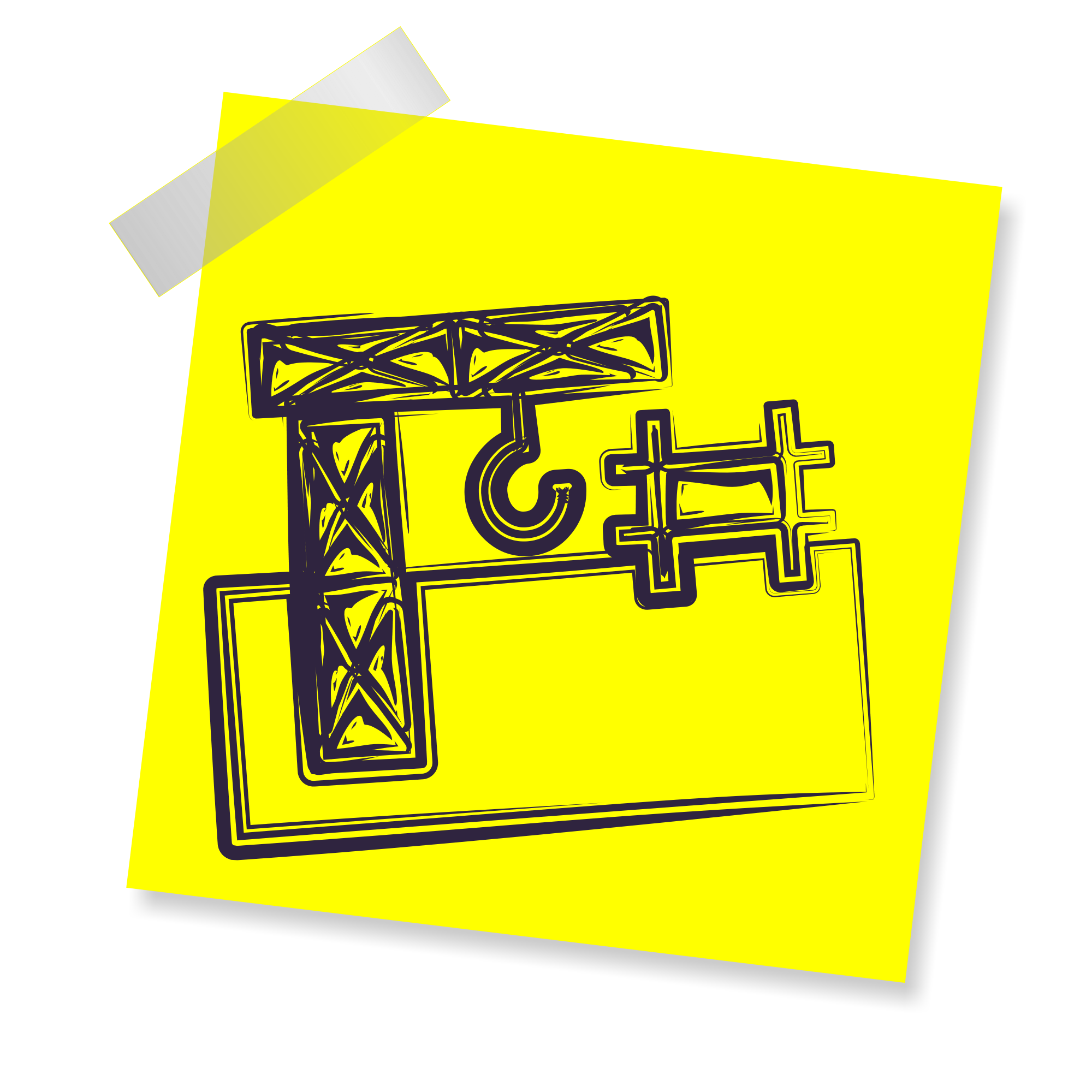 Construction Crane Drawing On Sticker Free Image Download