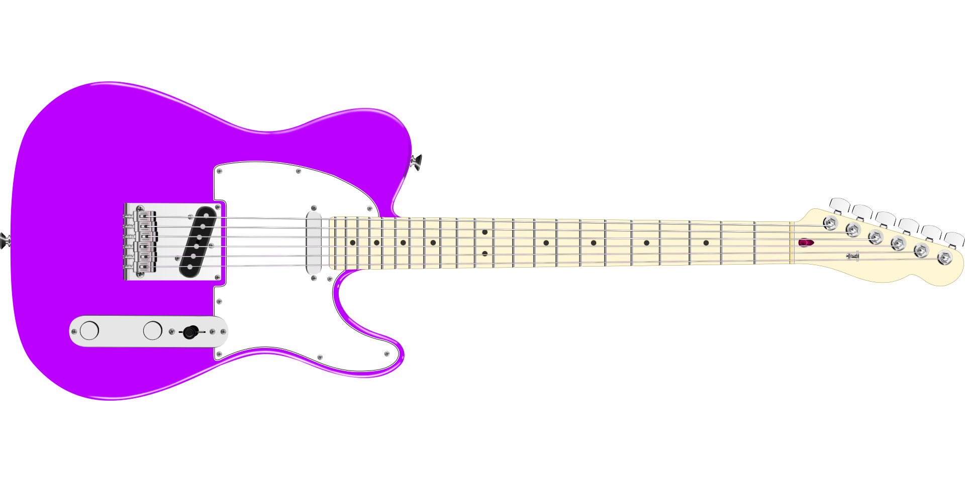 Horizontal image of violet-white guitar free image download