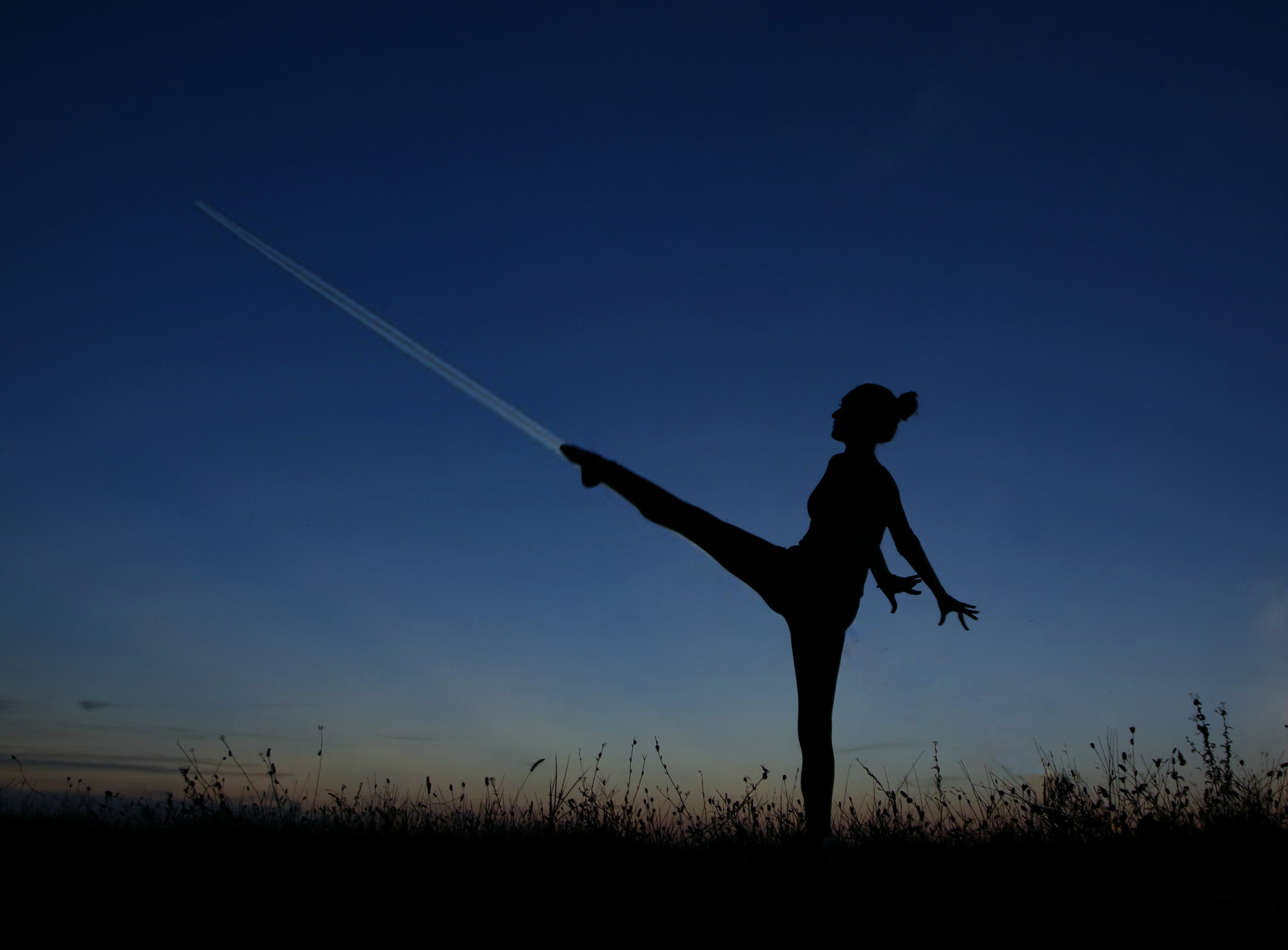 Girl and Jet Plane free image download