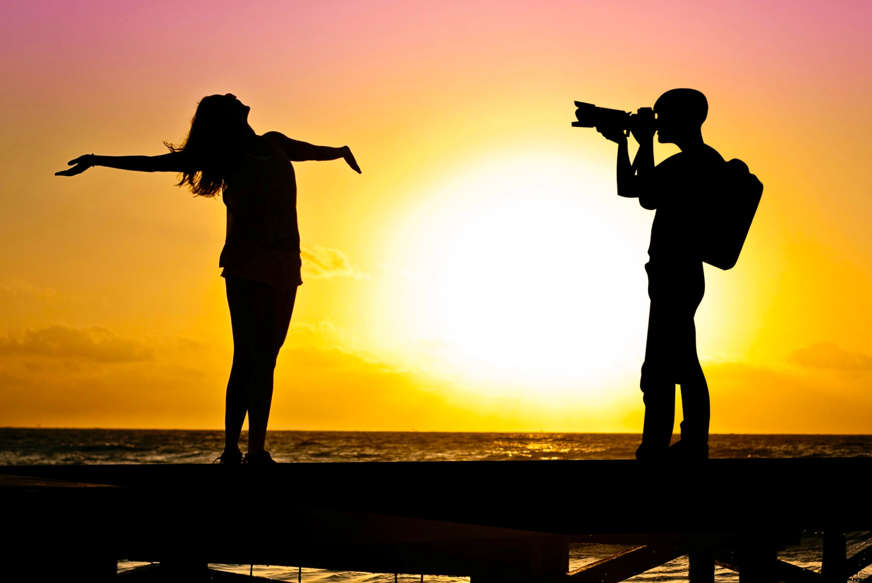 Beach beautiful camera sunset free image download