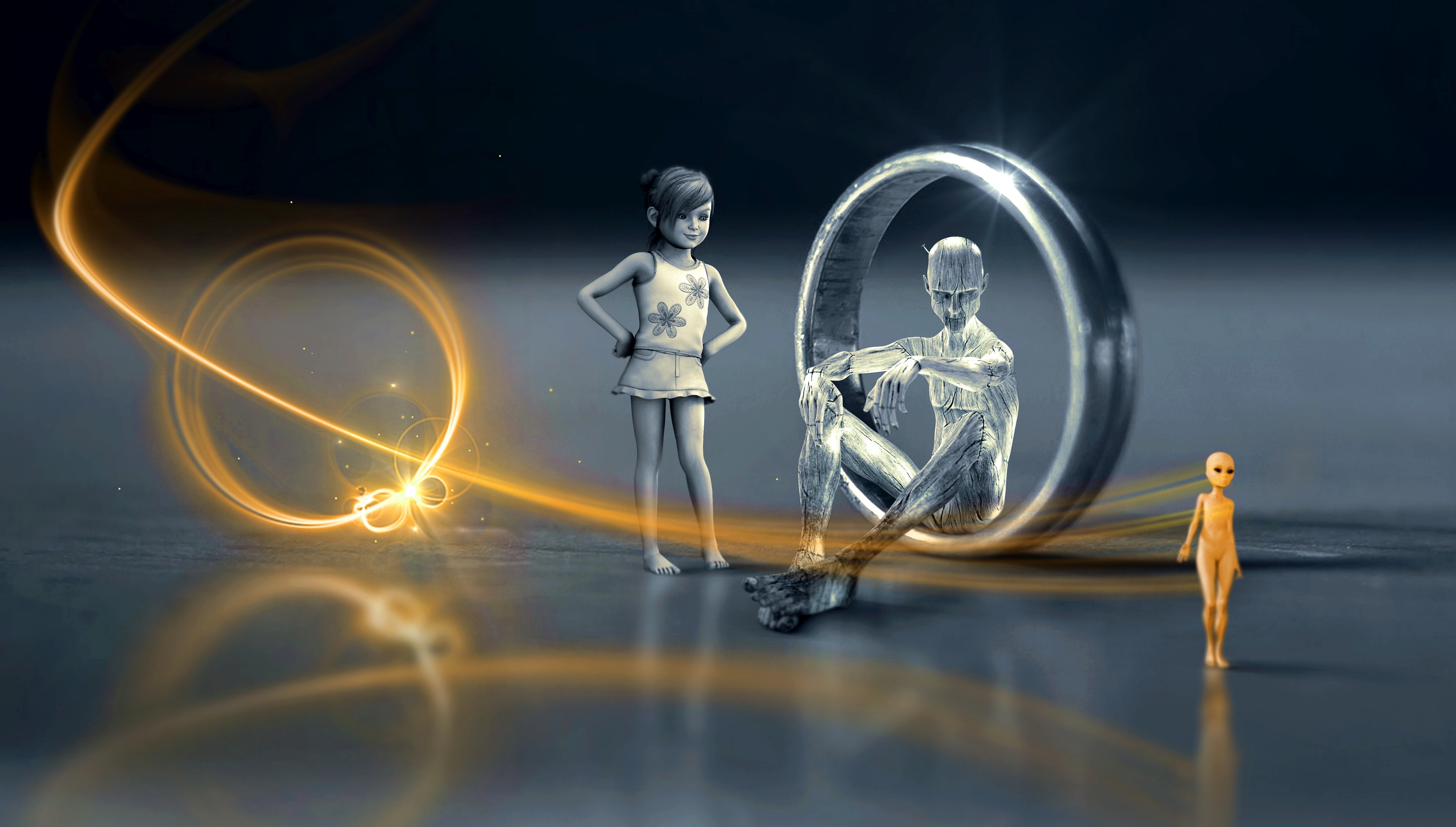 Surreal people and ring free image download