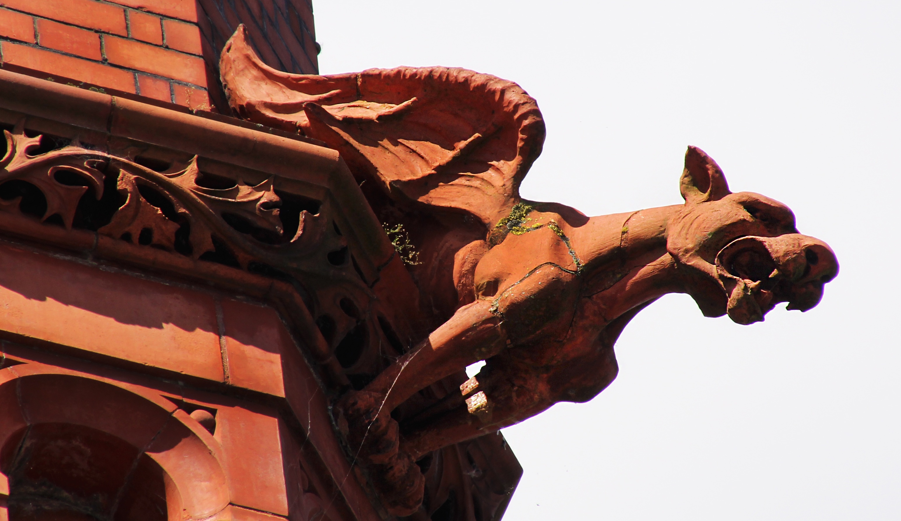 Red Gargoyle as a Sculpture free image download