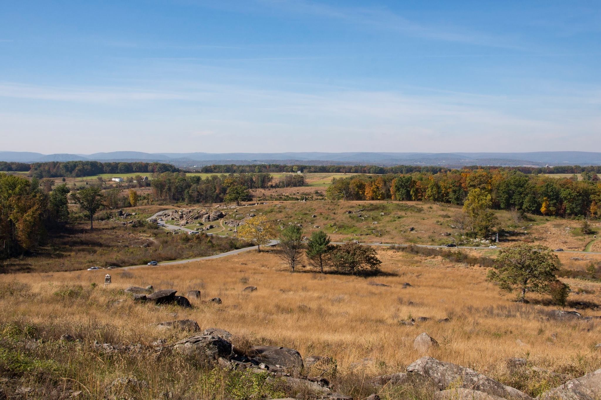 Panoramic view of the landscape of the national park in Pennsylvania ...