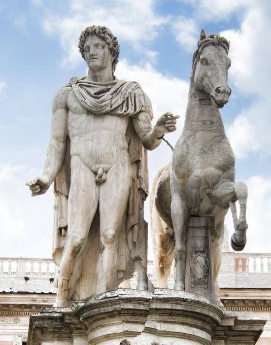 Apollo with horse, sculpture, Italy, Rome free image download
