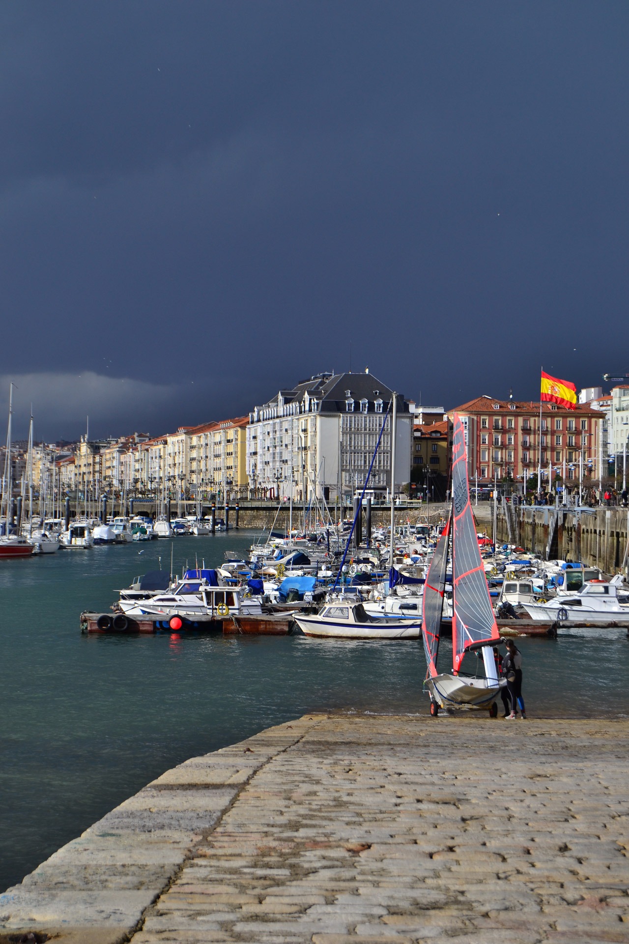 Santander Cantabria Port sailboats free image download