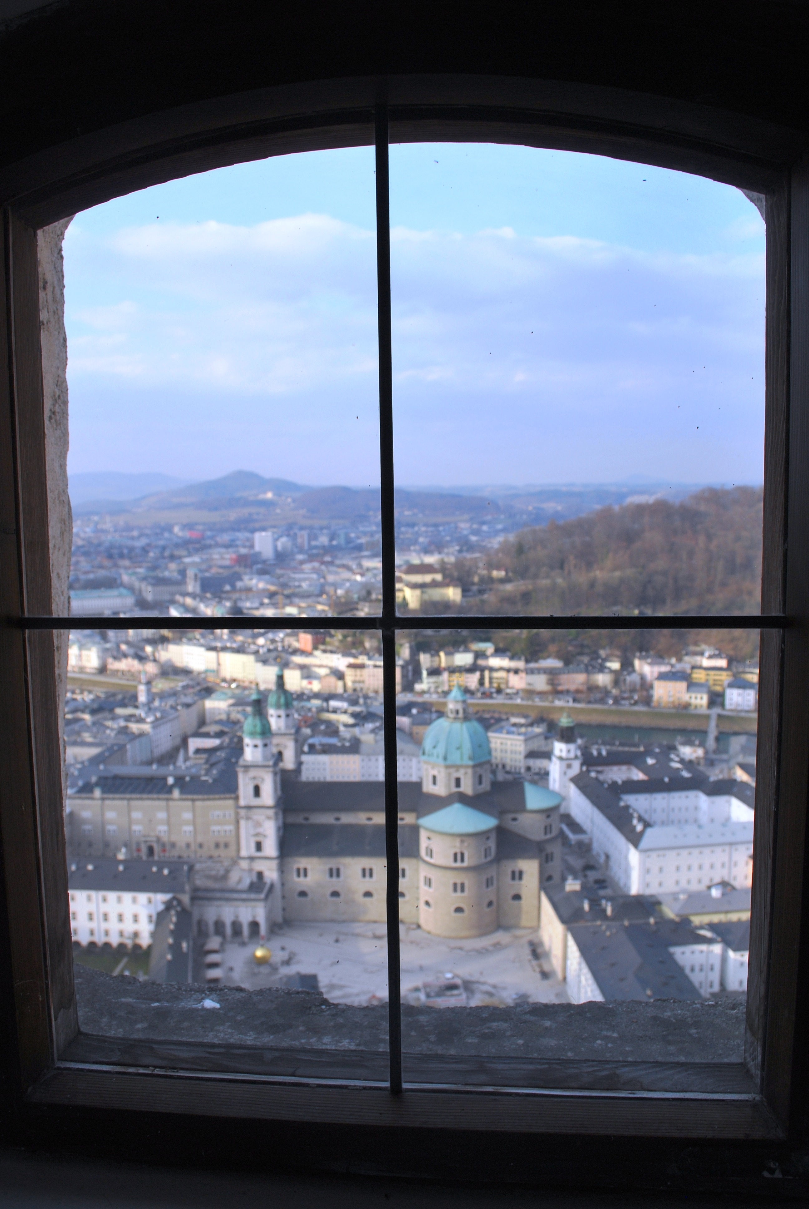 Window Glass view of Salzburg free image download