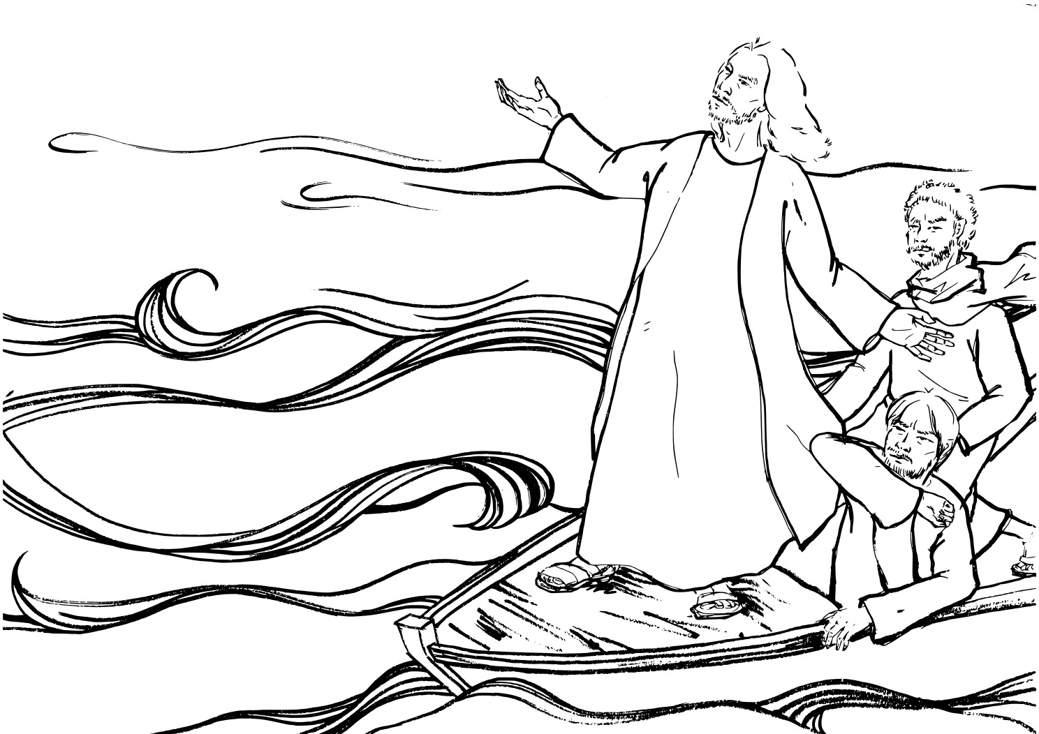 Jesus bible disciples drawing free image download