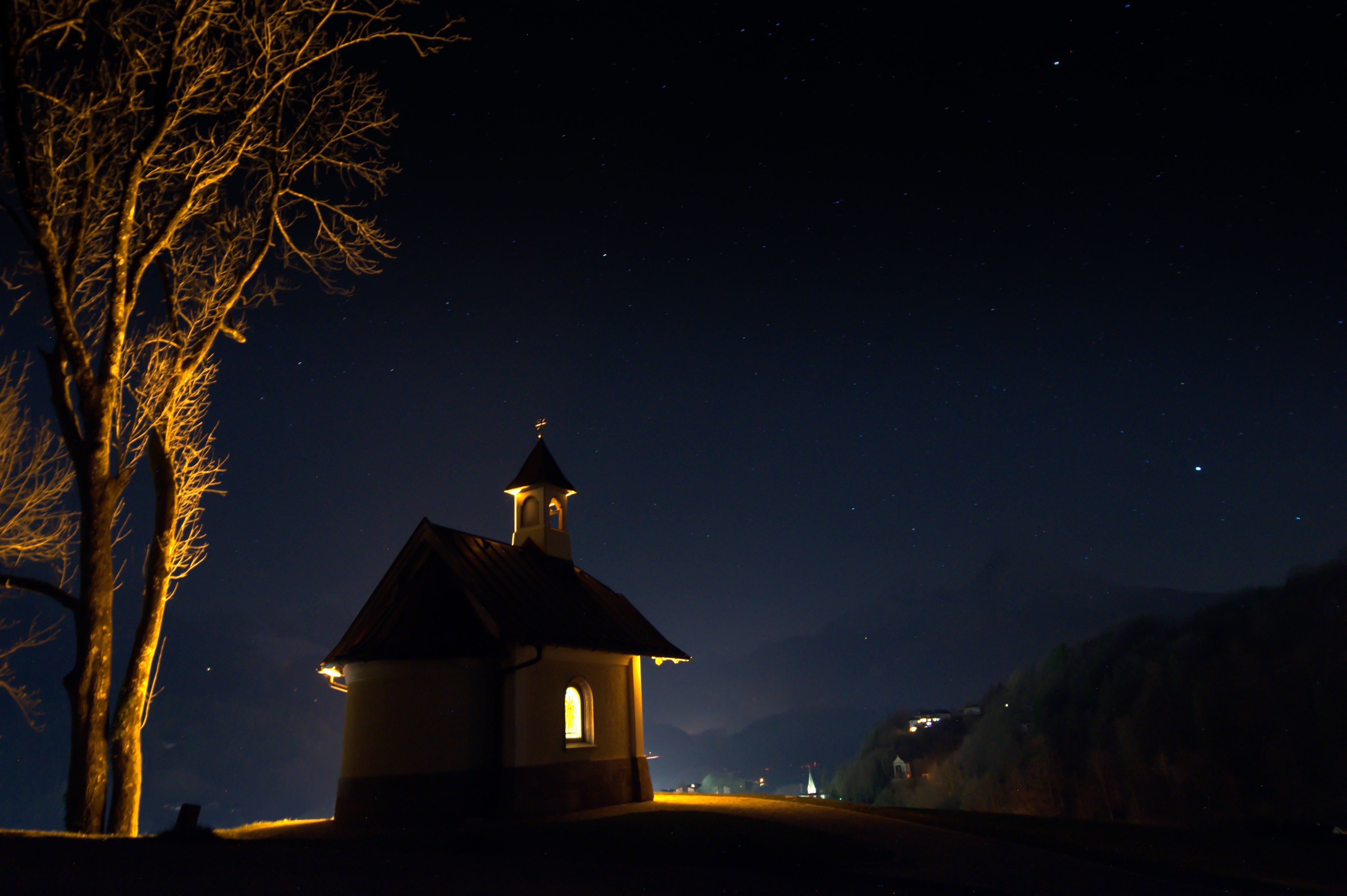 Chapel Night Dark free image download