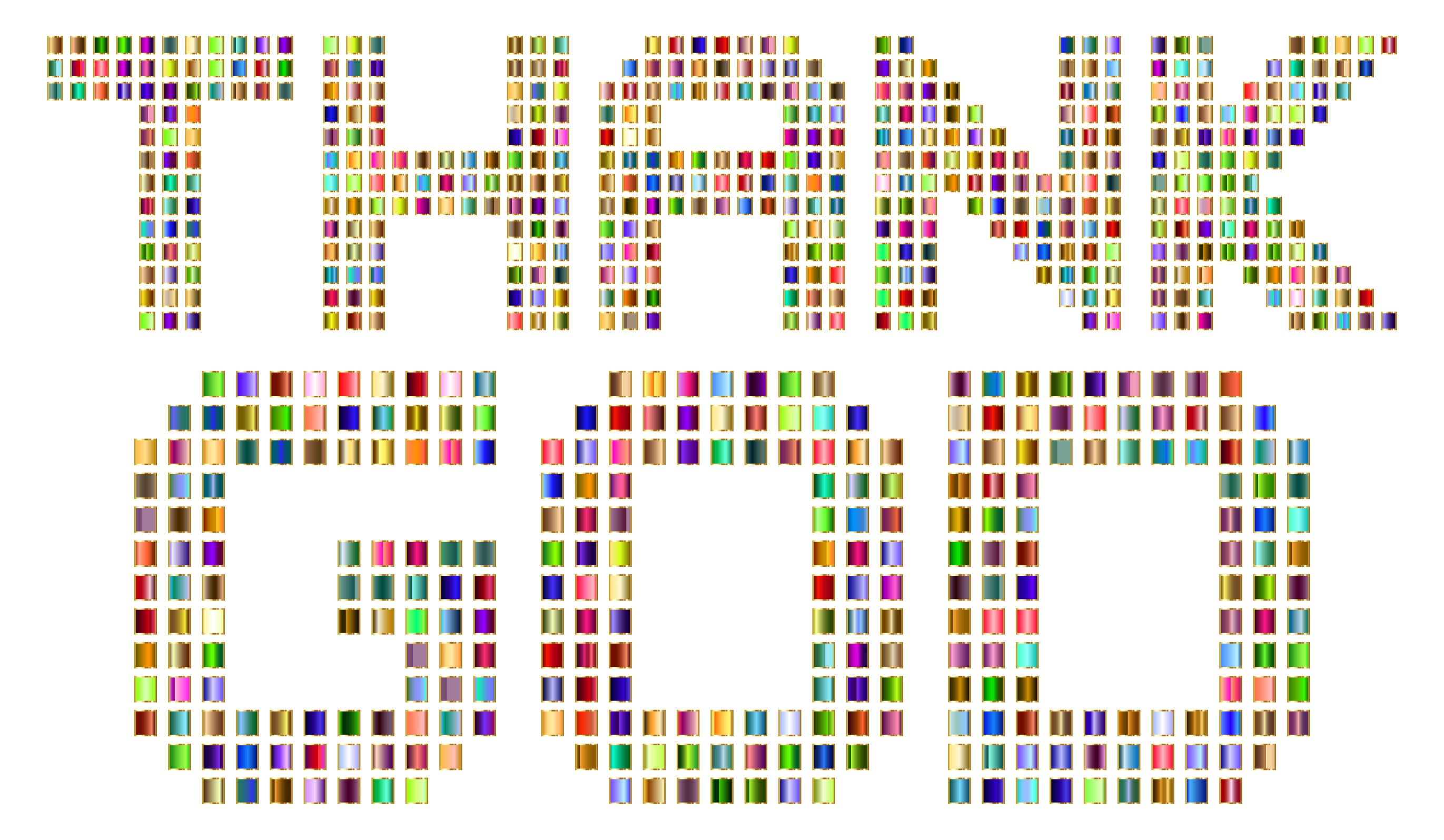 Colorful prismatic chromatic words free image download