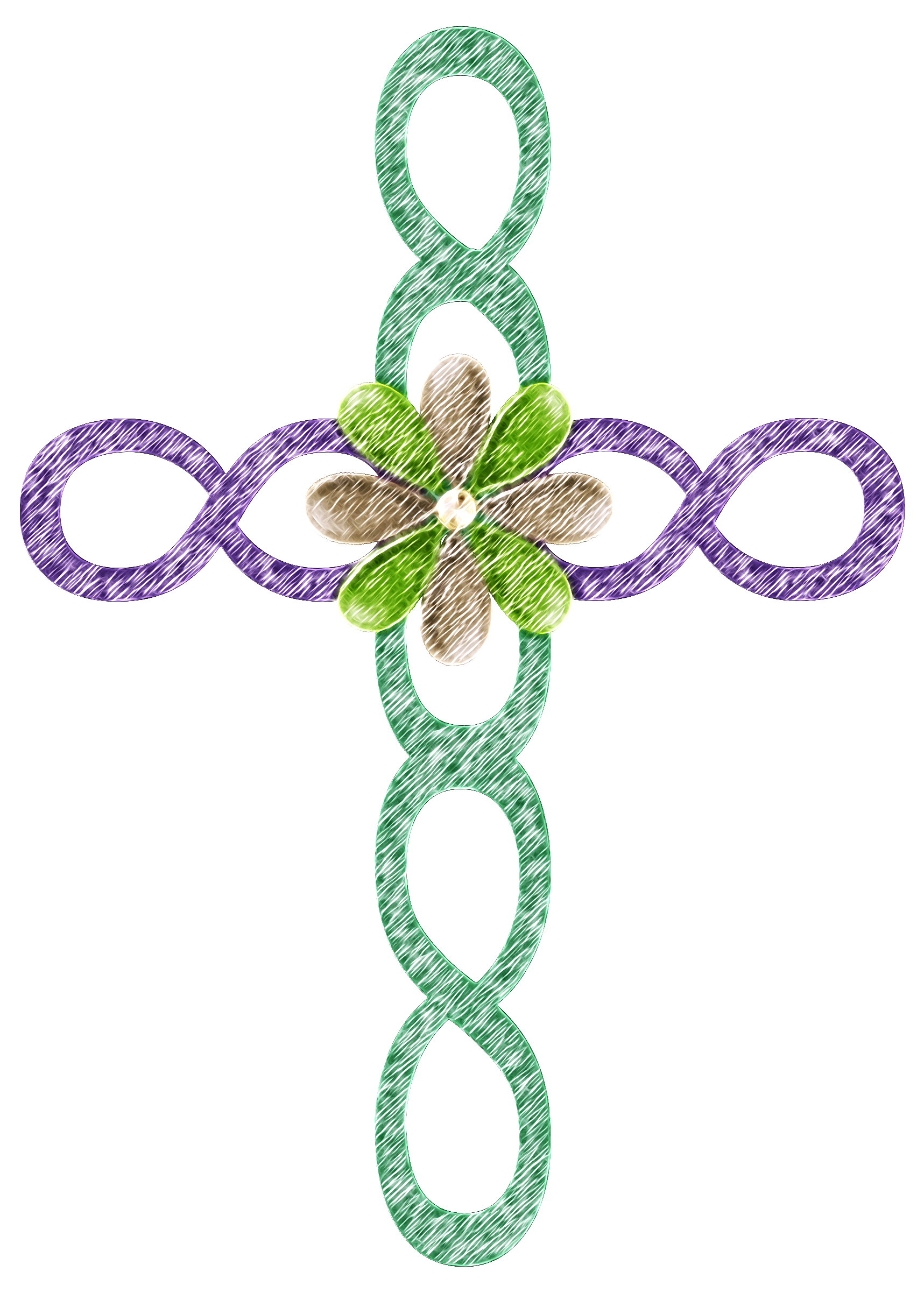 Cross green symbol drawing free image download