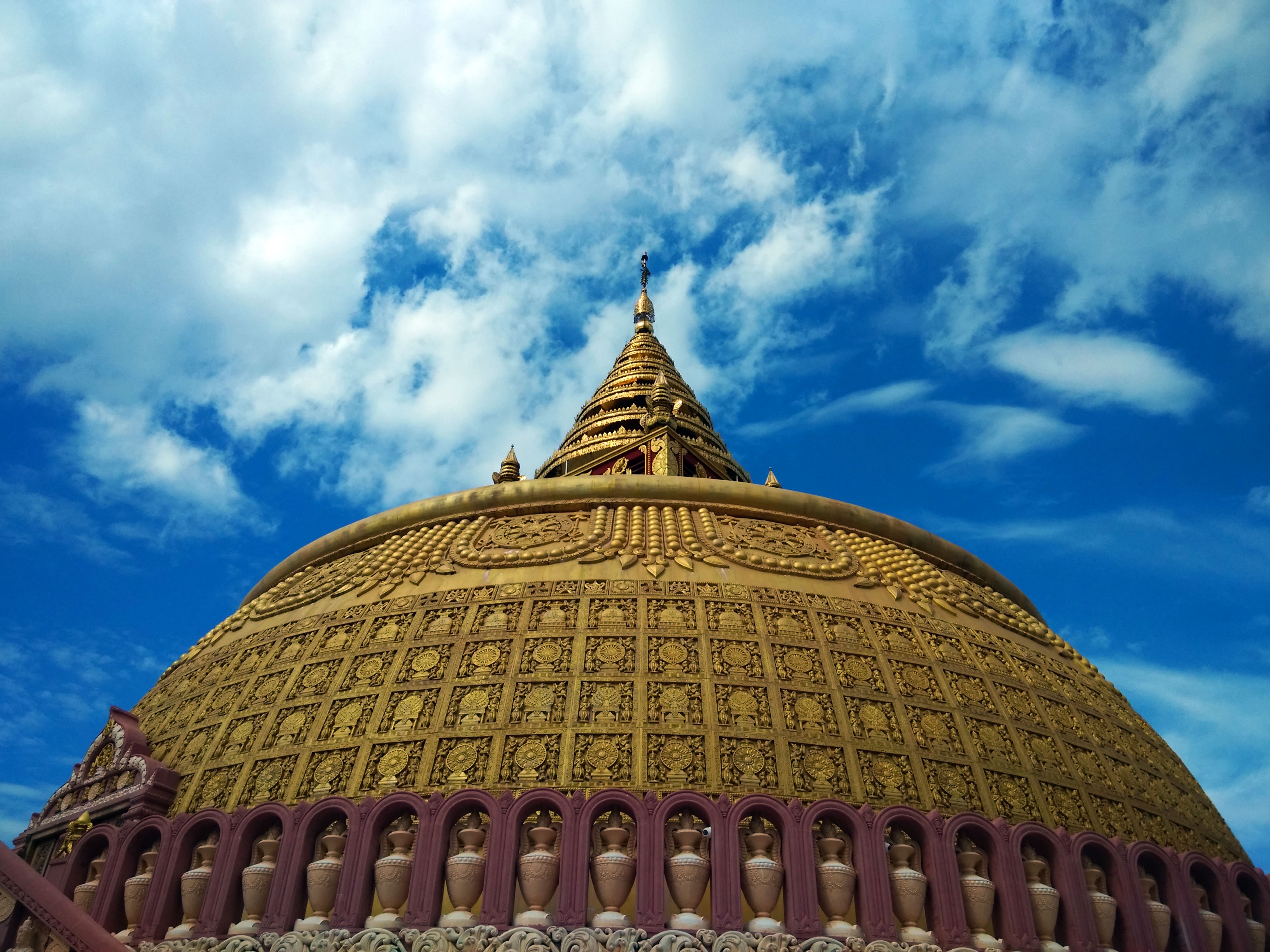 Pagoda Religion Burma blue sky free image download