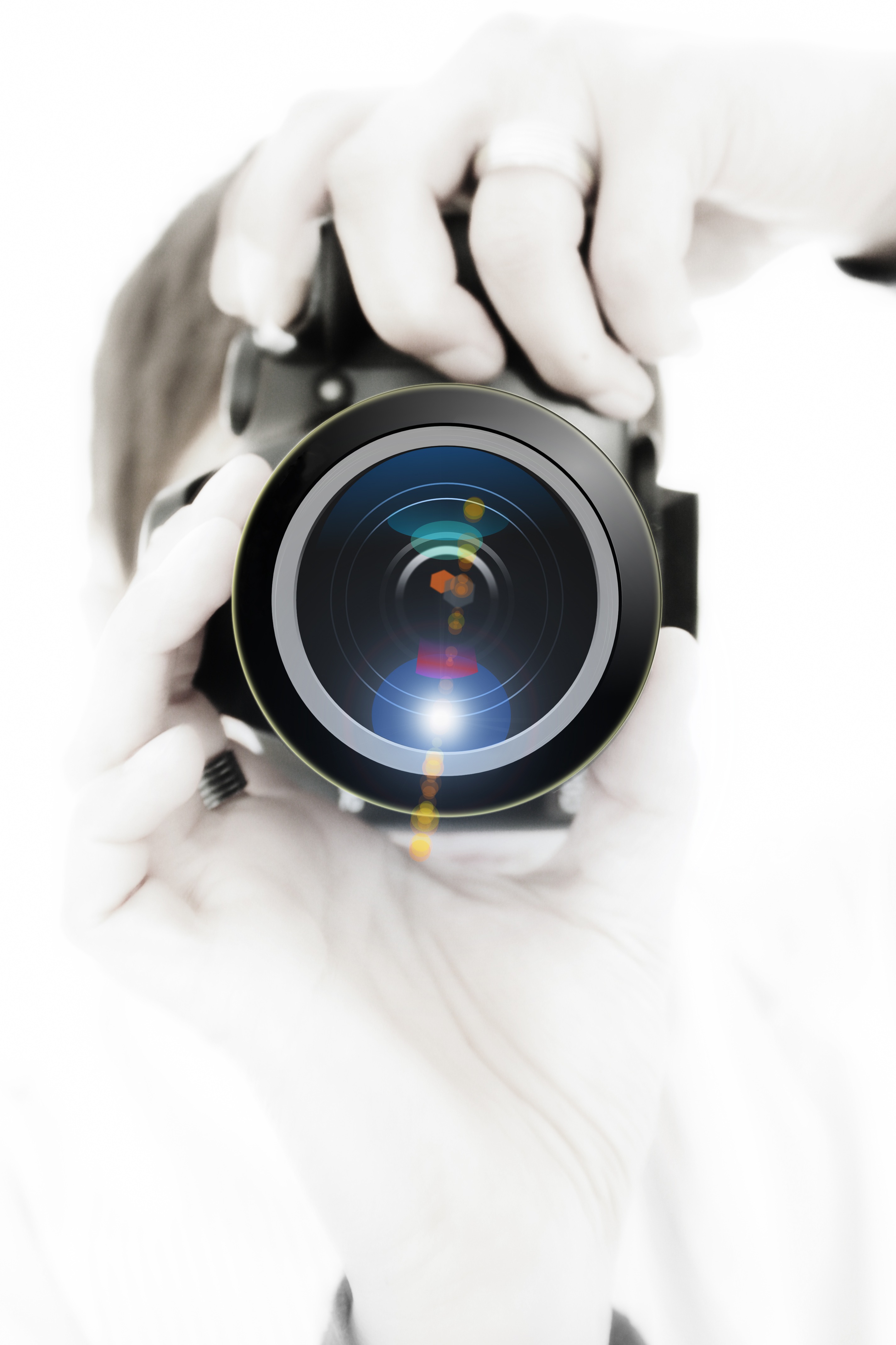 Hand drawn and camera lens free image download
