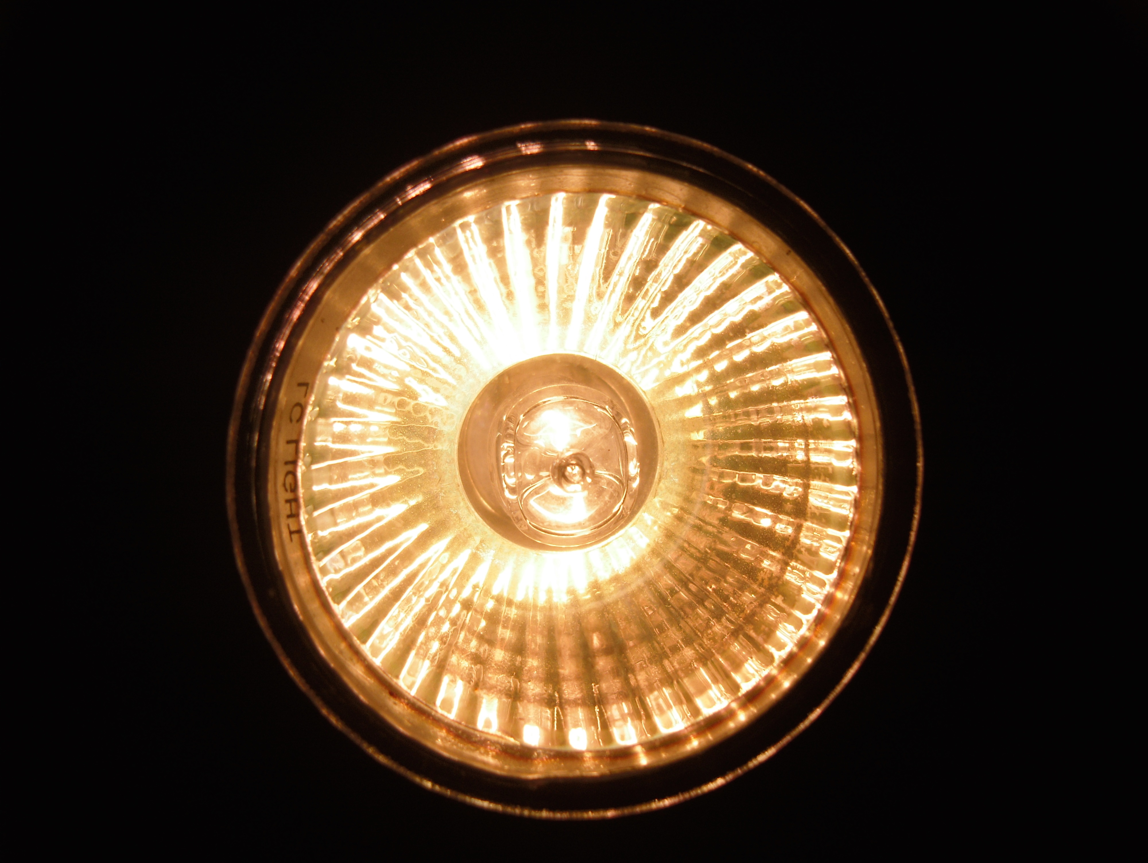Orange and yellow halogen spotlights at black background free image ...