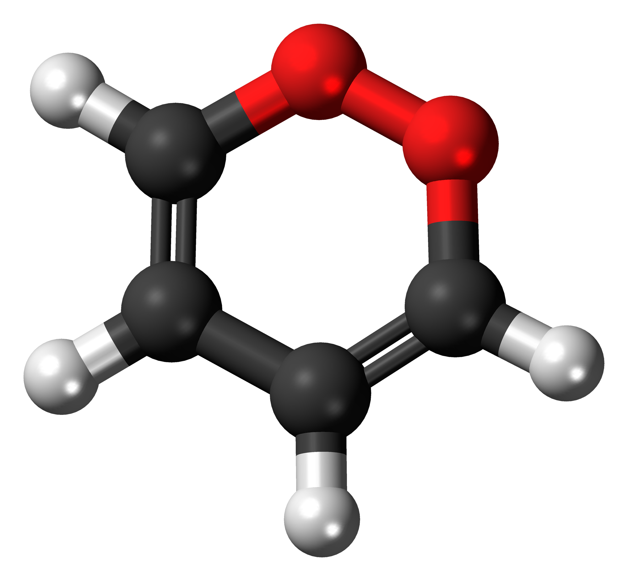 3d model of dioxin heterocycle ball stick free image download