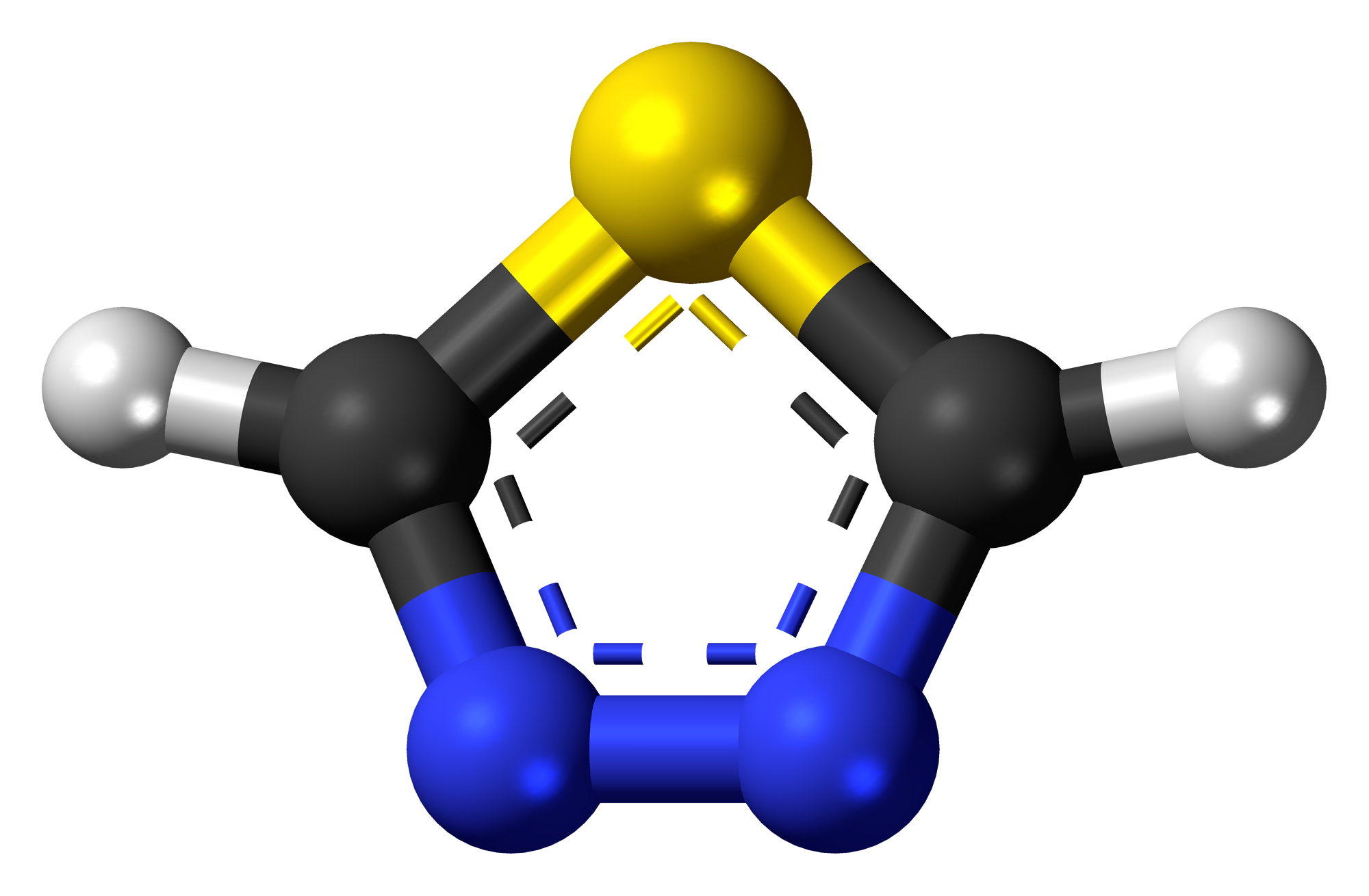 Thiadiazole heterocycle aromatic 3d free image download