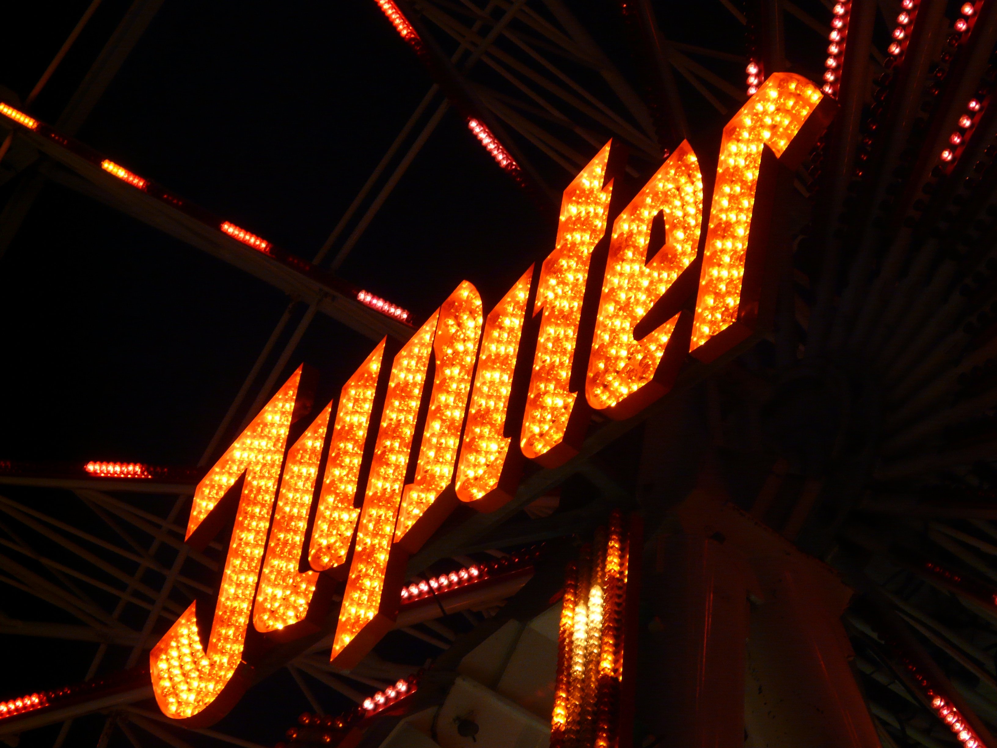 Neon orange Sign jupiter free image download