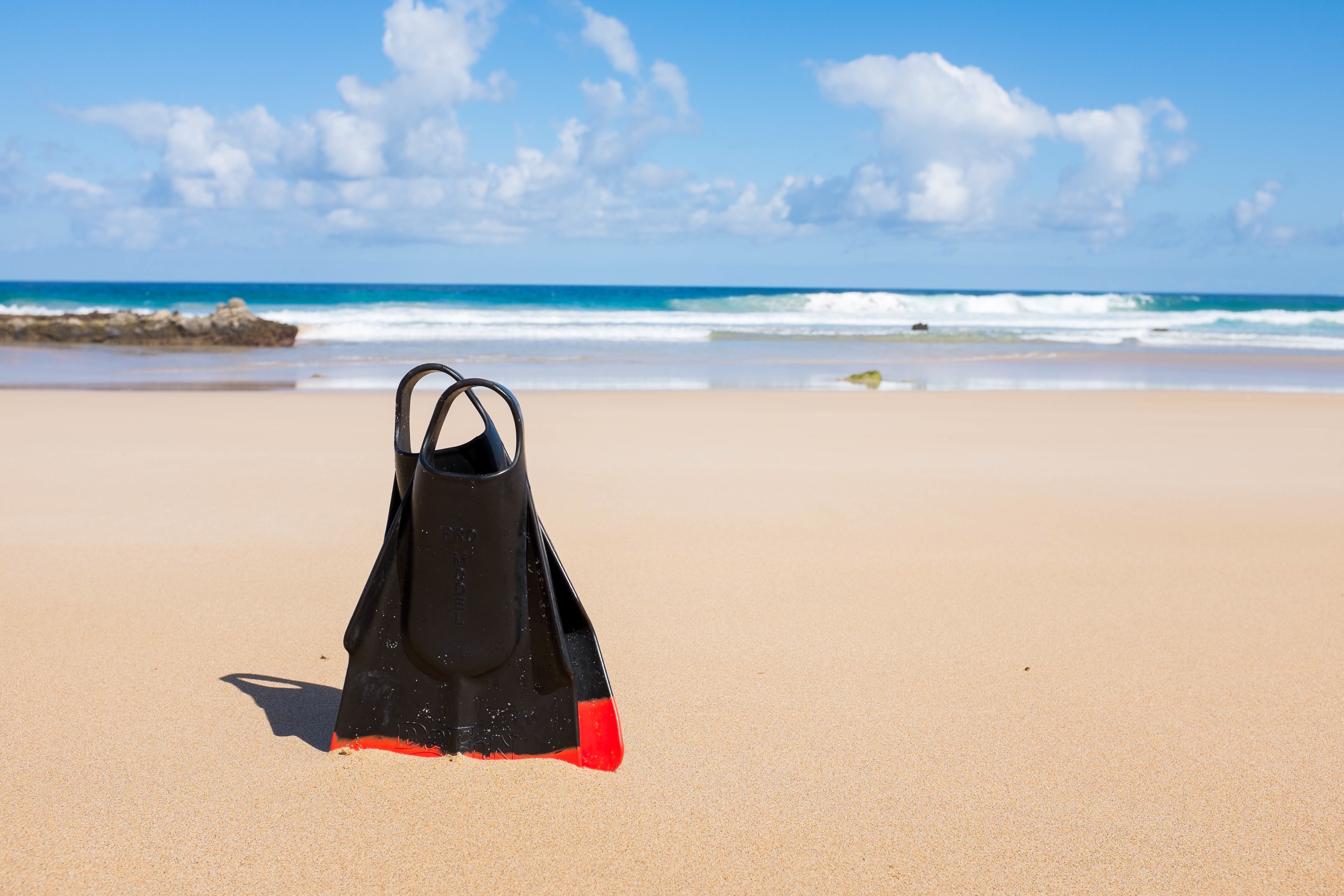 Beach Flippers Scuba Gear on beach free image download