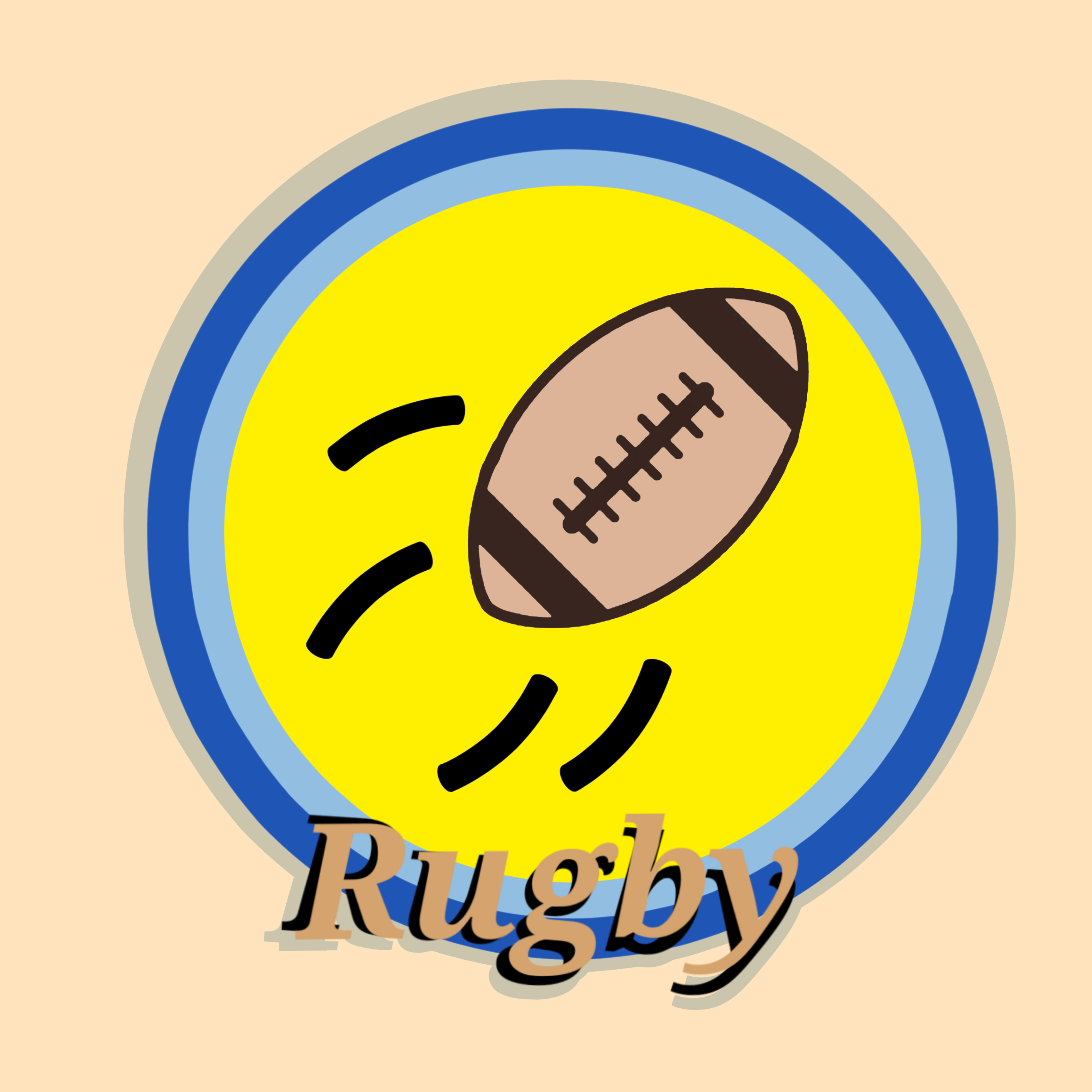 Rugby ball sport logo drawing free image download