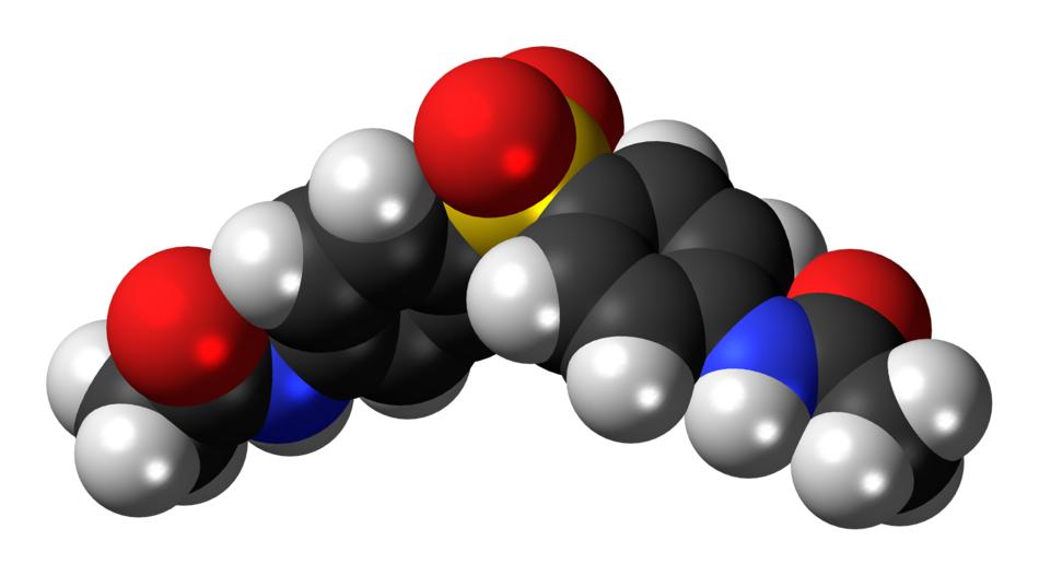 Clipart of acedapsone antimicrobial molecule free image download