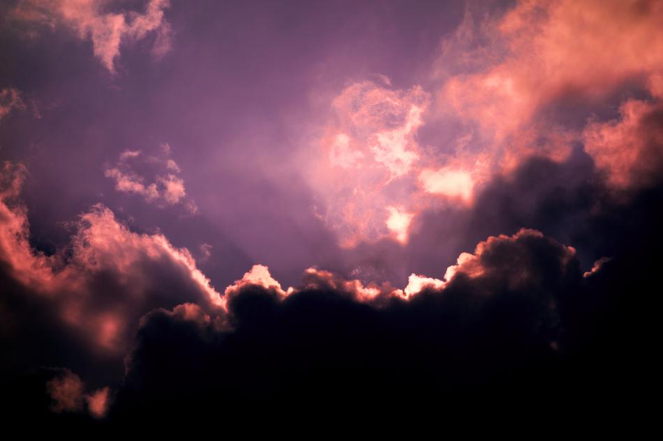 Storm clouds on purple sky free image download