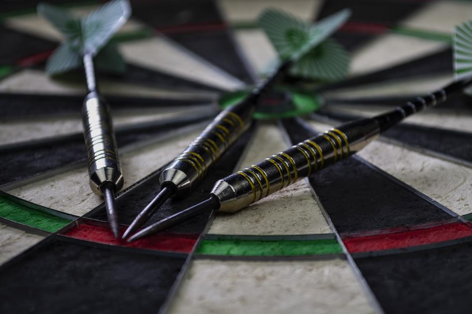 Three Darts together on target free image download