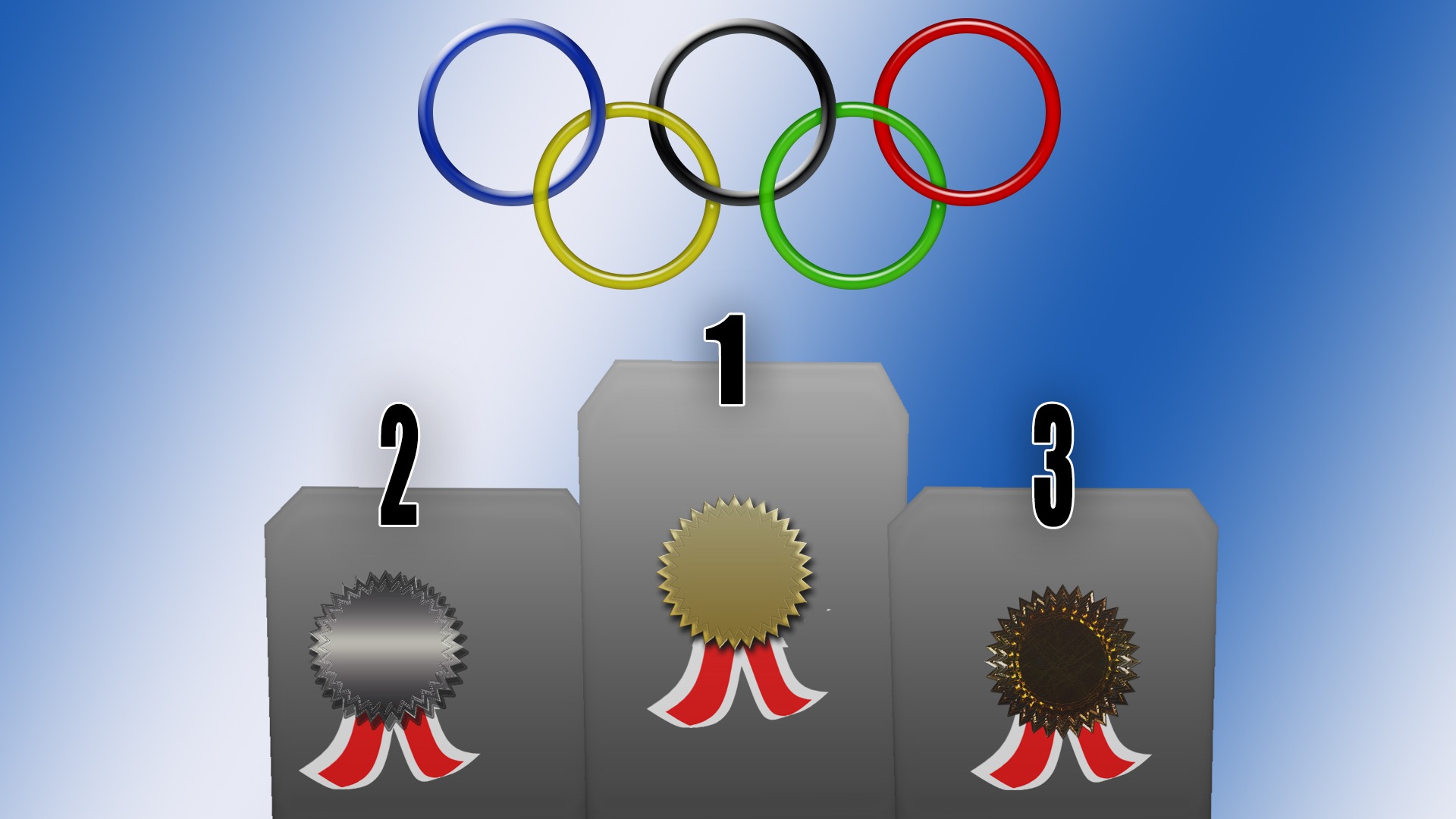 Winning stairs and olympic rings free image download