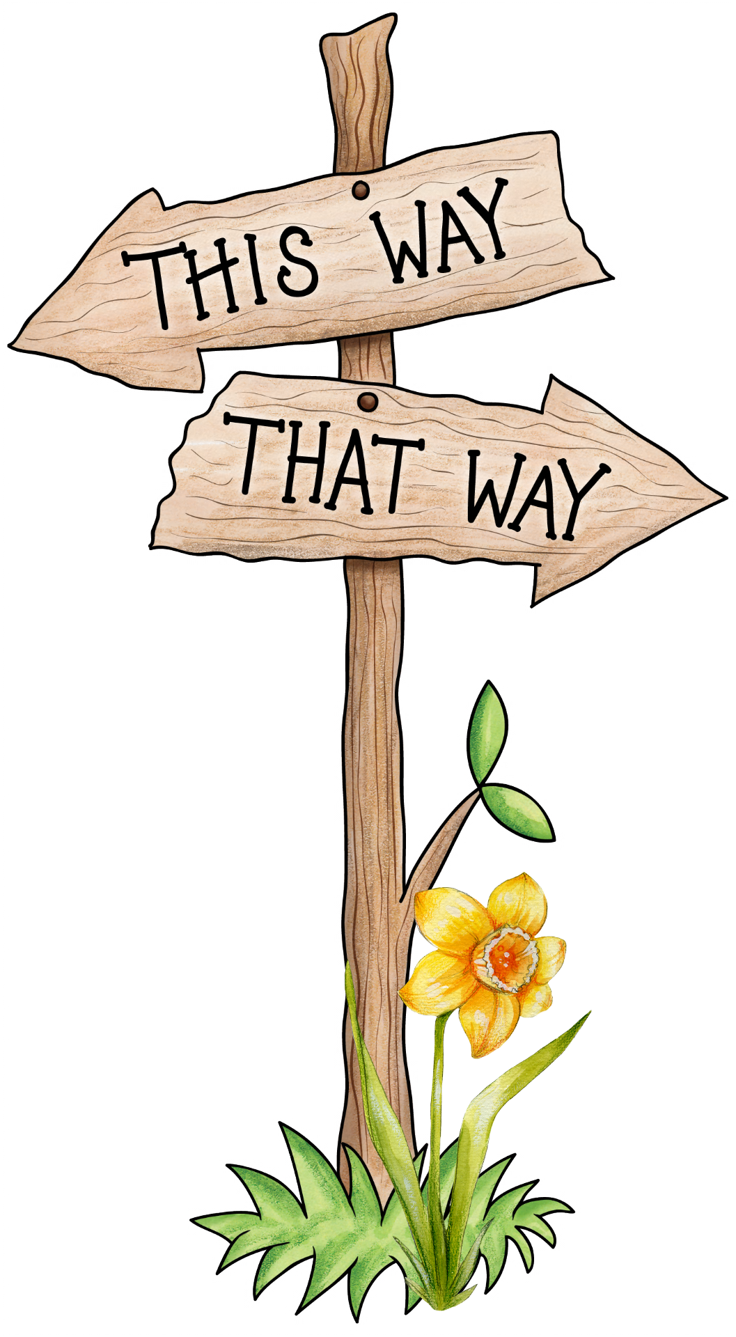 Sign direction kids drawing free image download