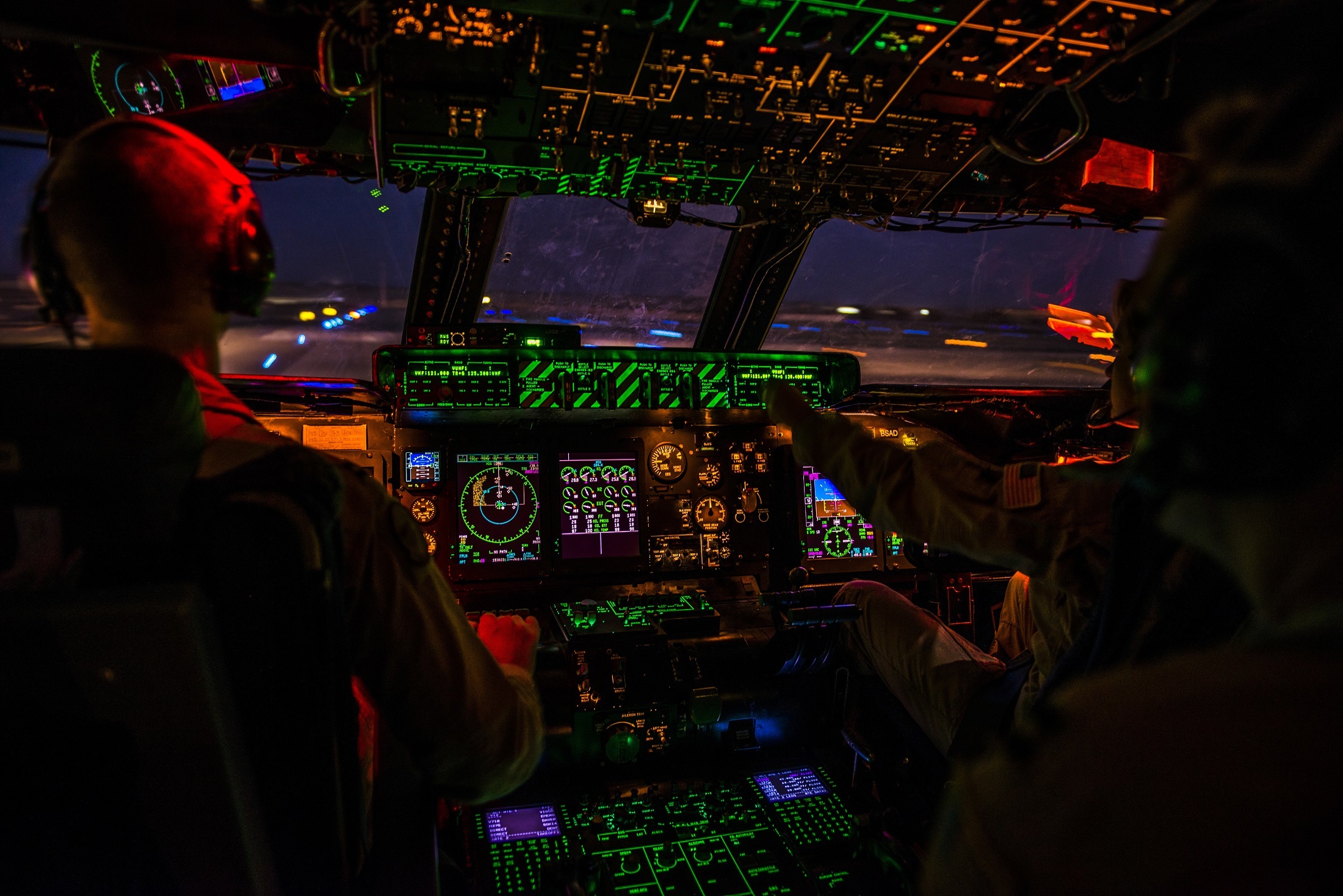 Cockpit Night free image download