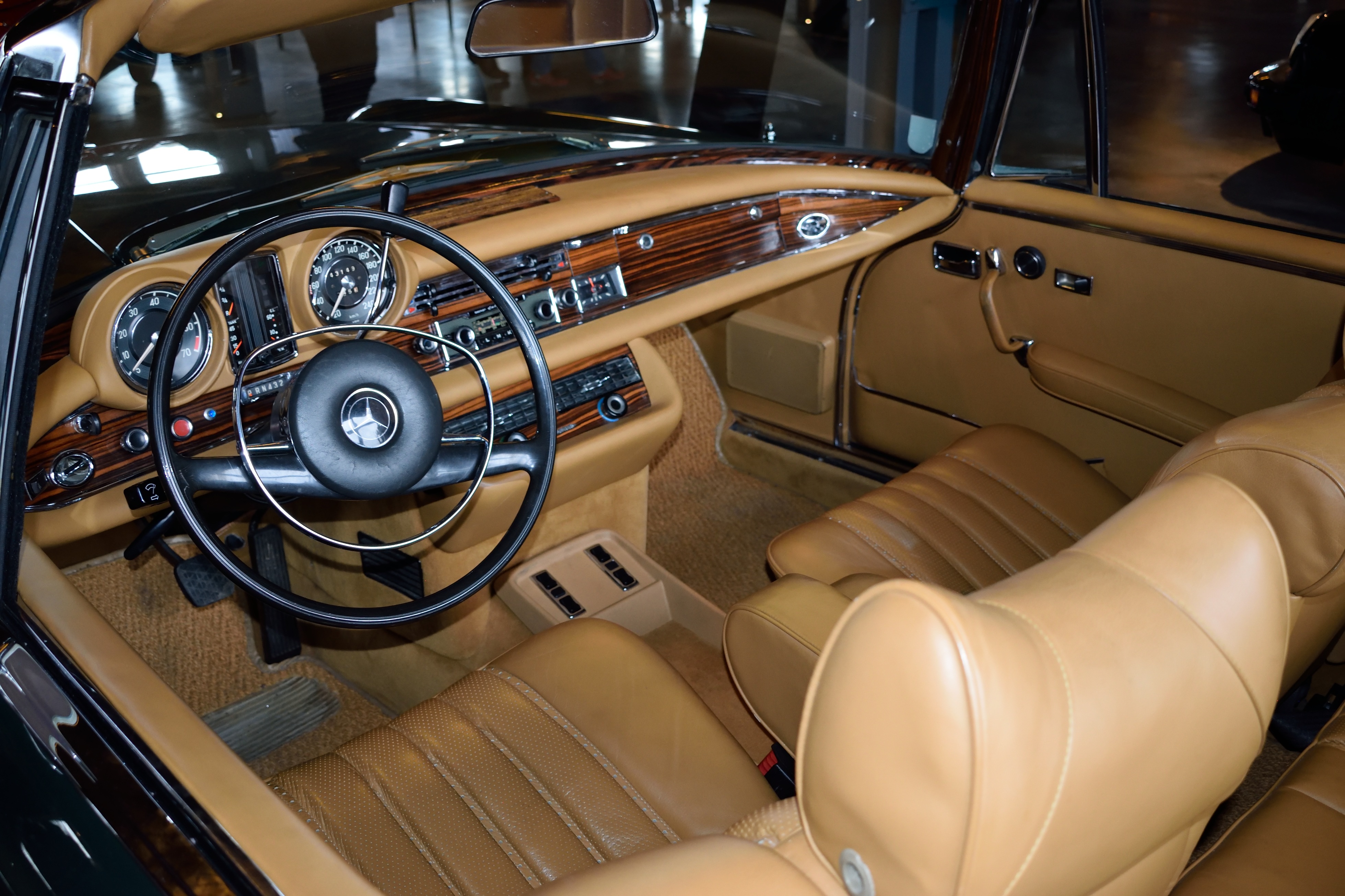 Colorful leather interior of the vintage "Mercedes" car free image download