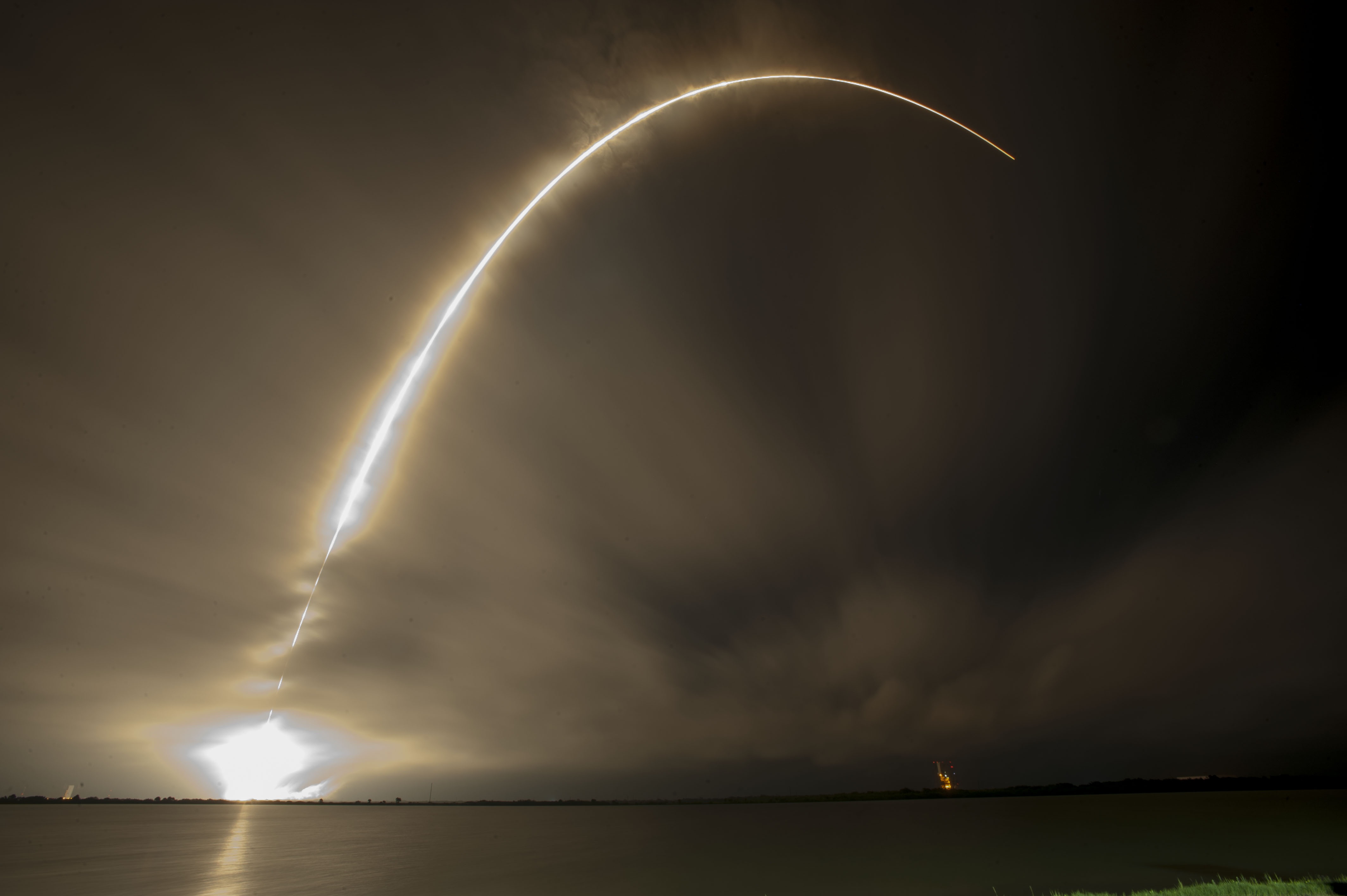 Rocket Launch Night Trajectory free image download