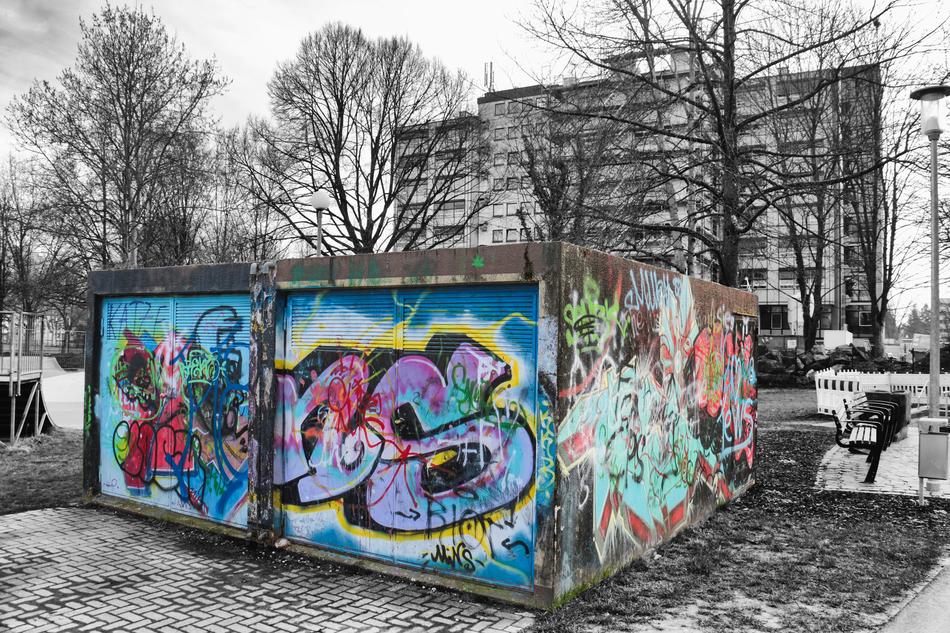 Graffiti Road Colorful free image download