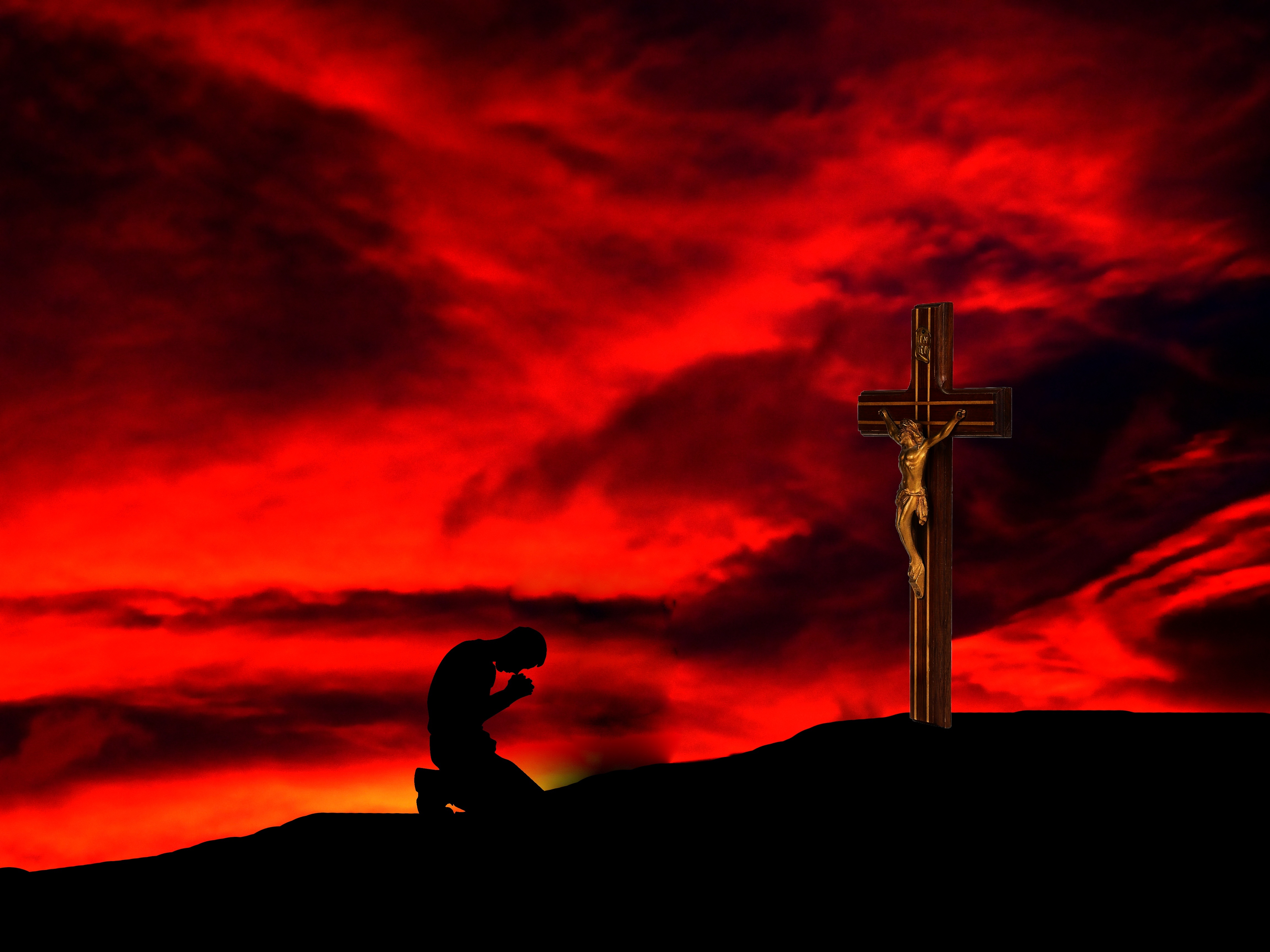 Sunset prayer sky free image download